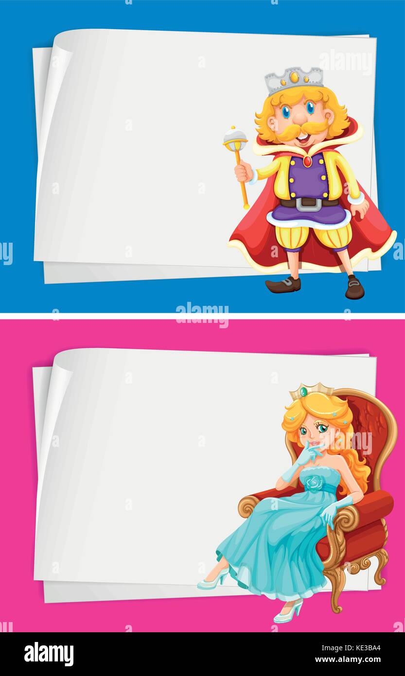 Paper design with king and queen illustration Stock Vector Image & Art ...