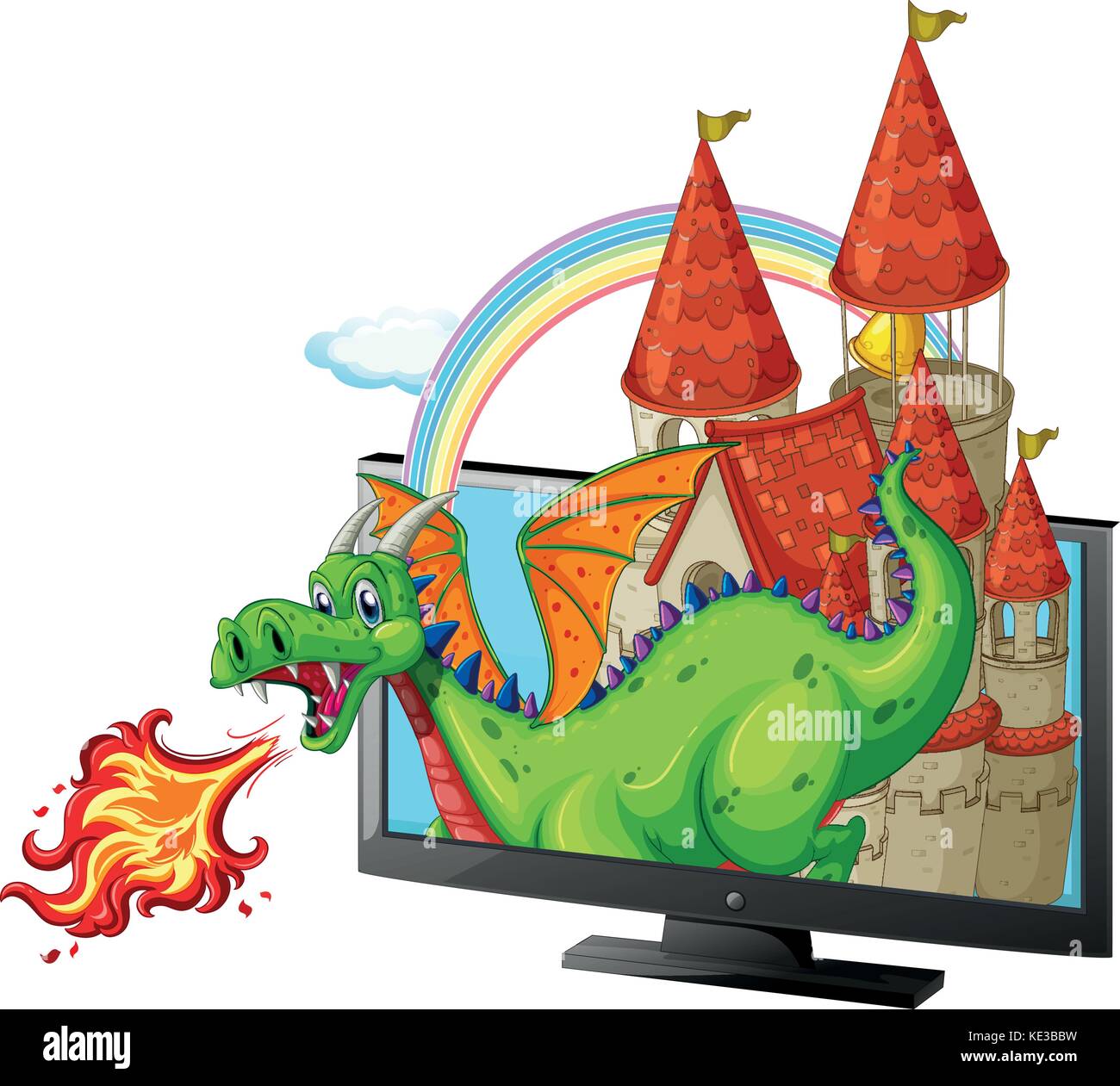 Fantasy castle on fire hi-res stock photography and images - Alamy