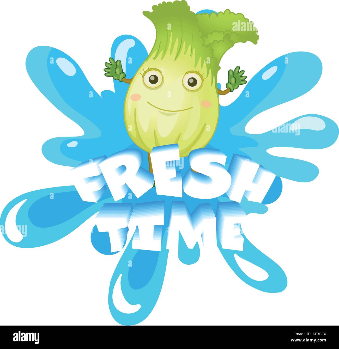 Happy lettuce Stock Vector Images - Alamy
