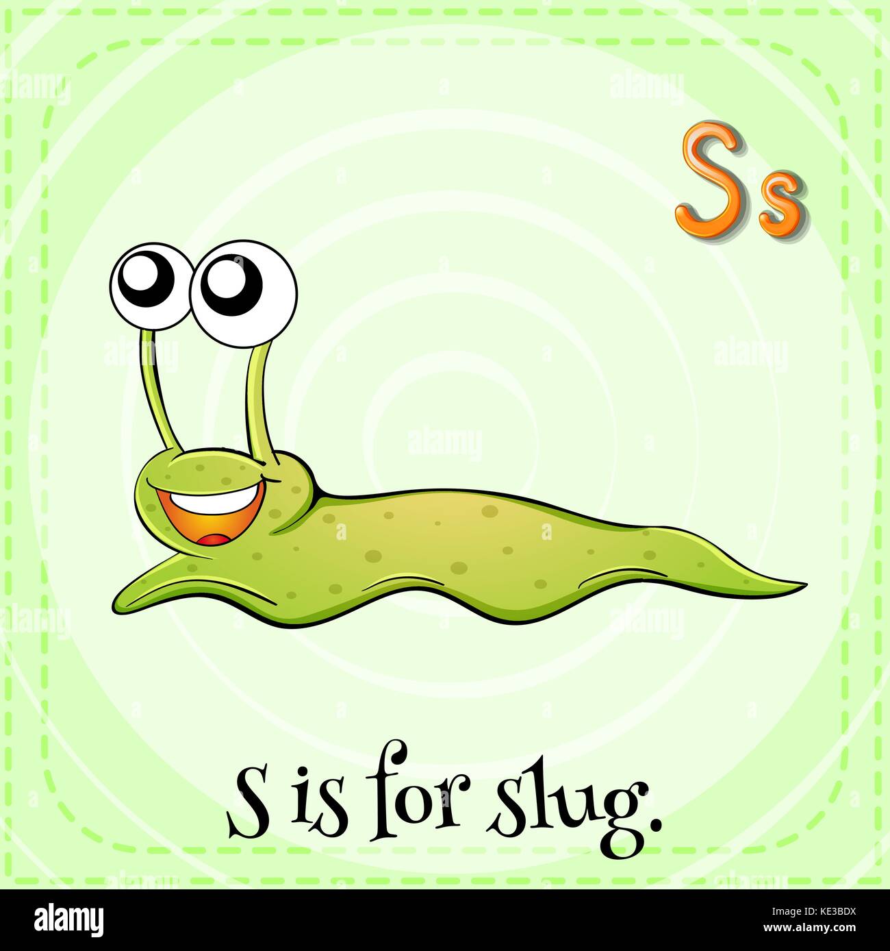 Flashcard letter S is for slug Stock Vector Image & Art - Alamy