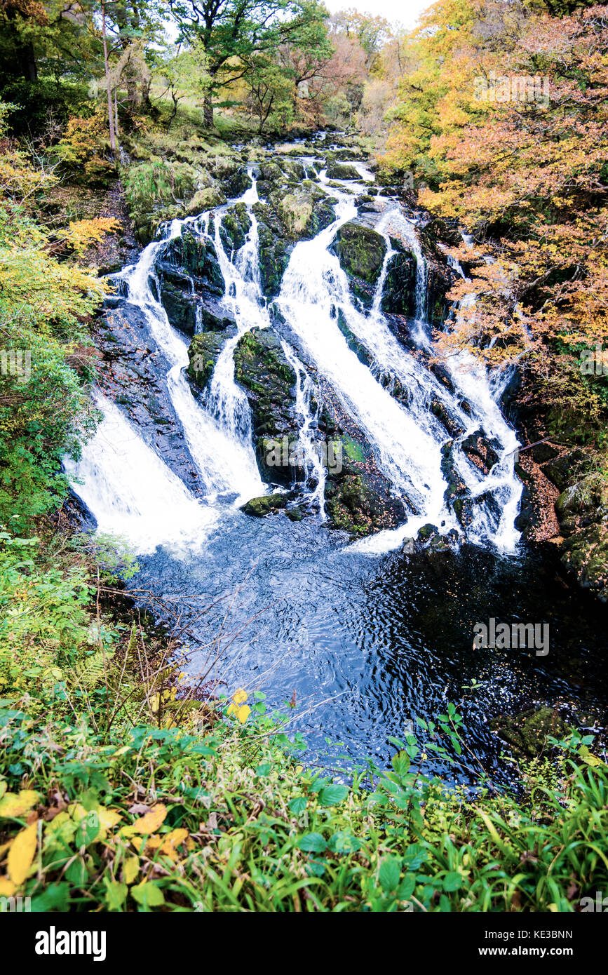 Swallow Falls. North Wales. Betws-y-Coed. Waterfall. Tourist Attraction ...