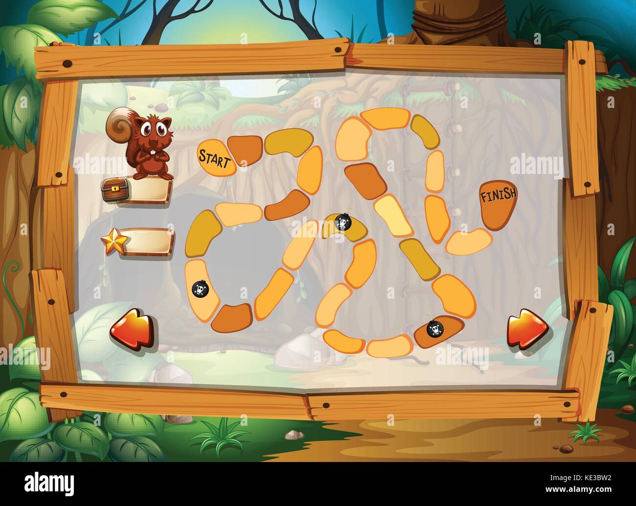 Puzzle game with jungle theme illustration Stock Vector Image & Art - Alamy