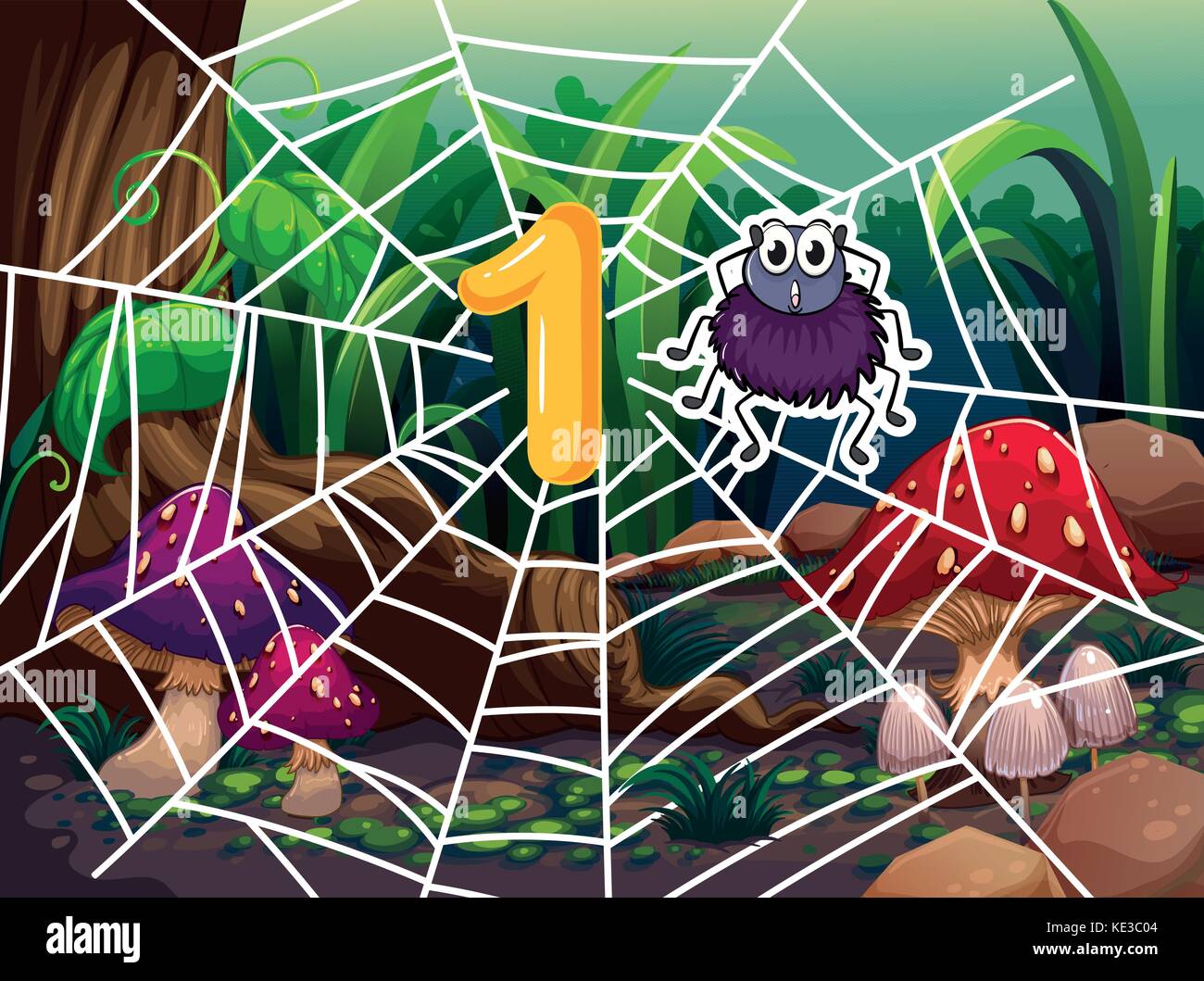 Sheet web forest Stock Vector Images - Alamy