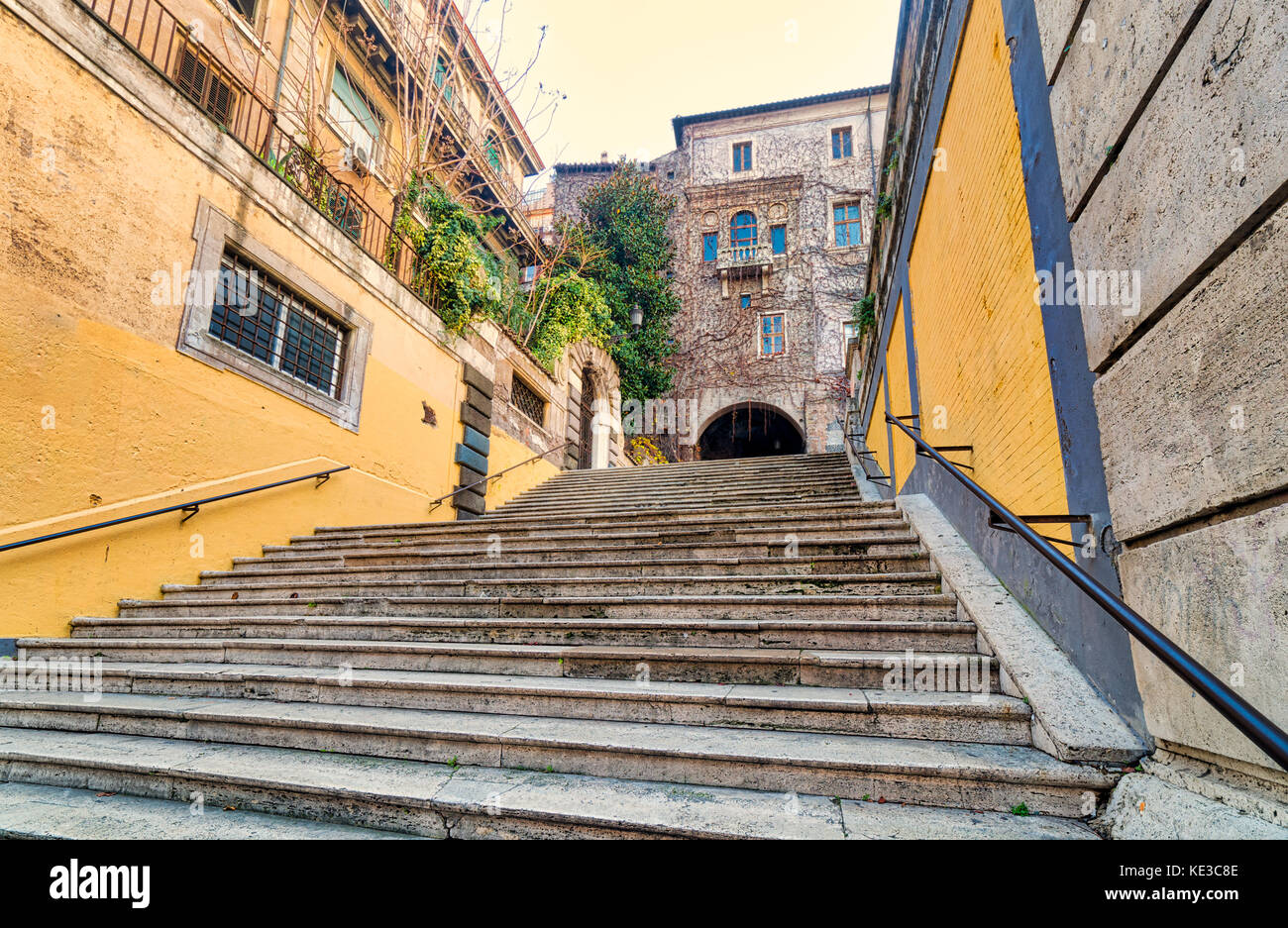 staircase in street of Rome, Italy Stock Photo - Alamy
