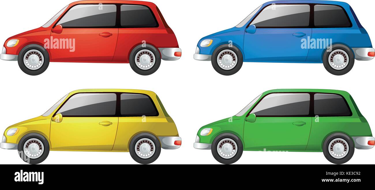 Four cars Stock Vector Images - Alamy