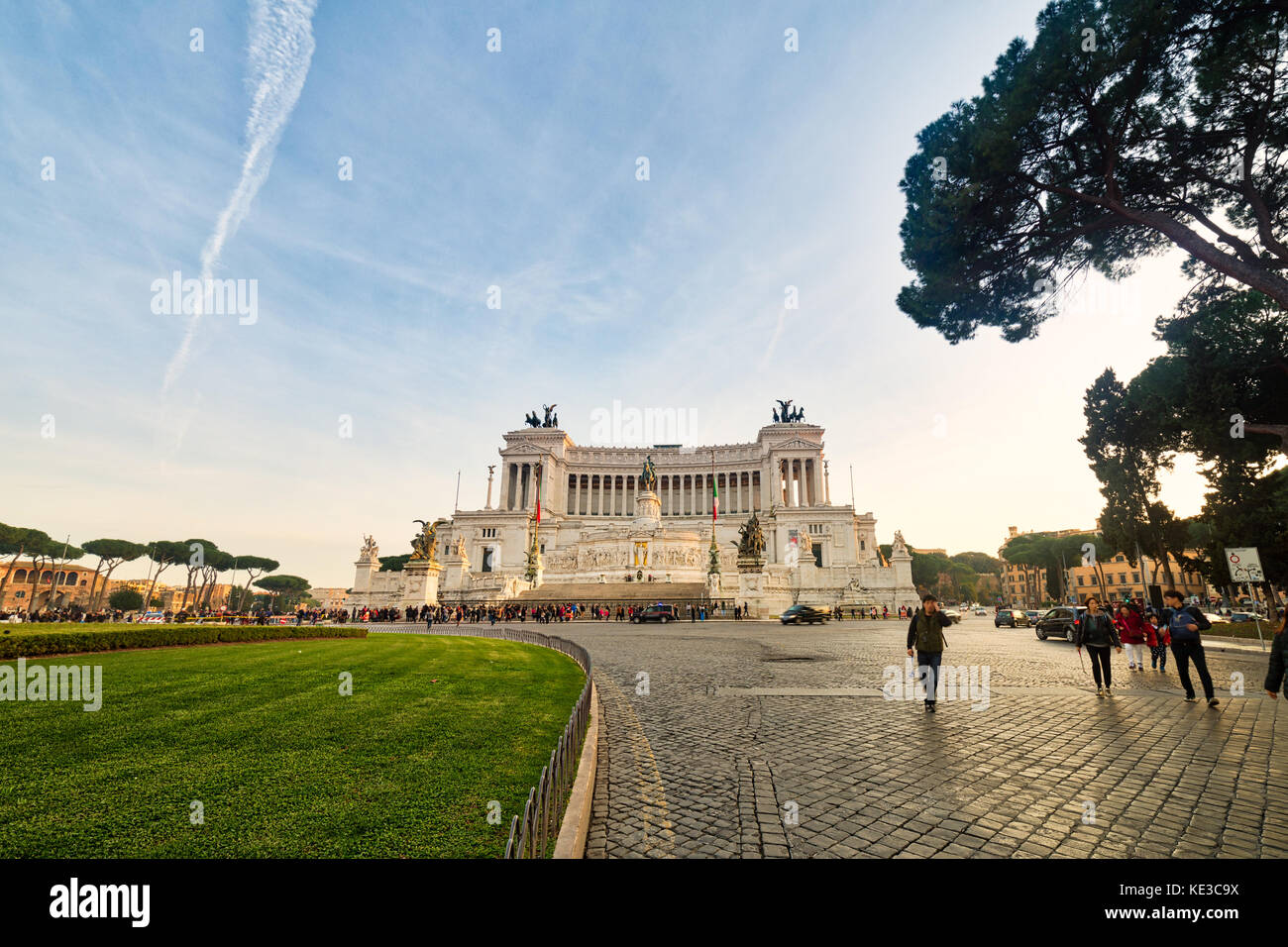 ancient buildings in square of Rome, Italy Stock Photo - Alamy