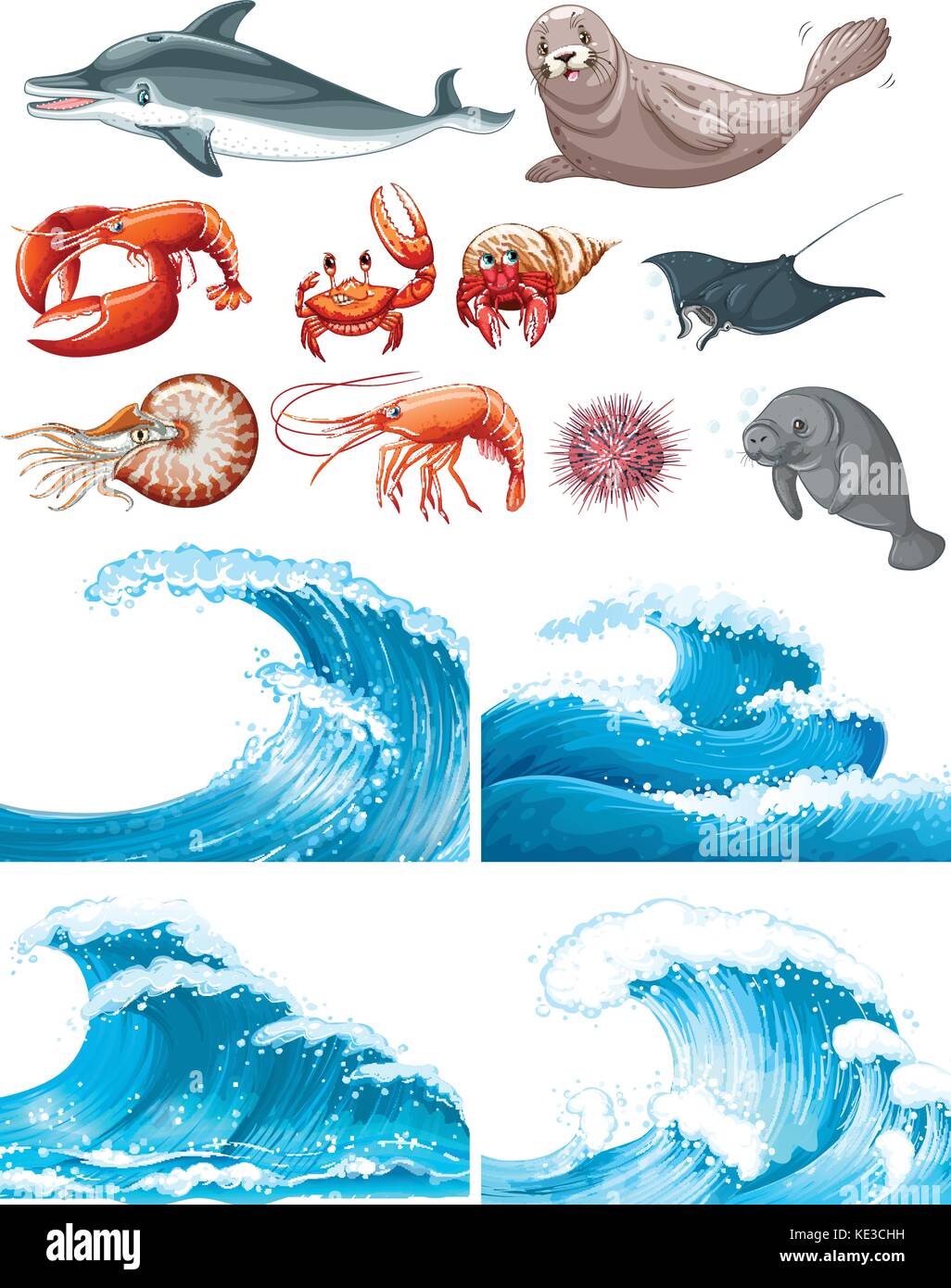 Rough surf Stock Vector Images - Alamy