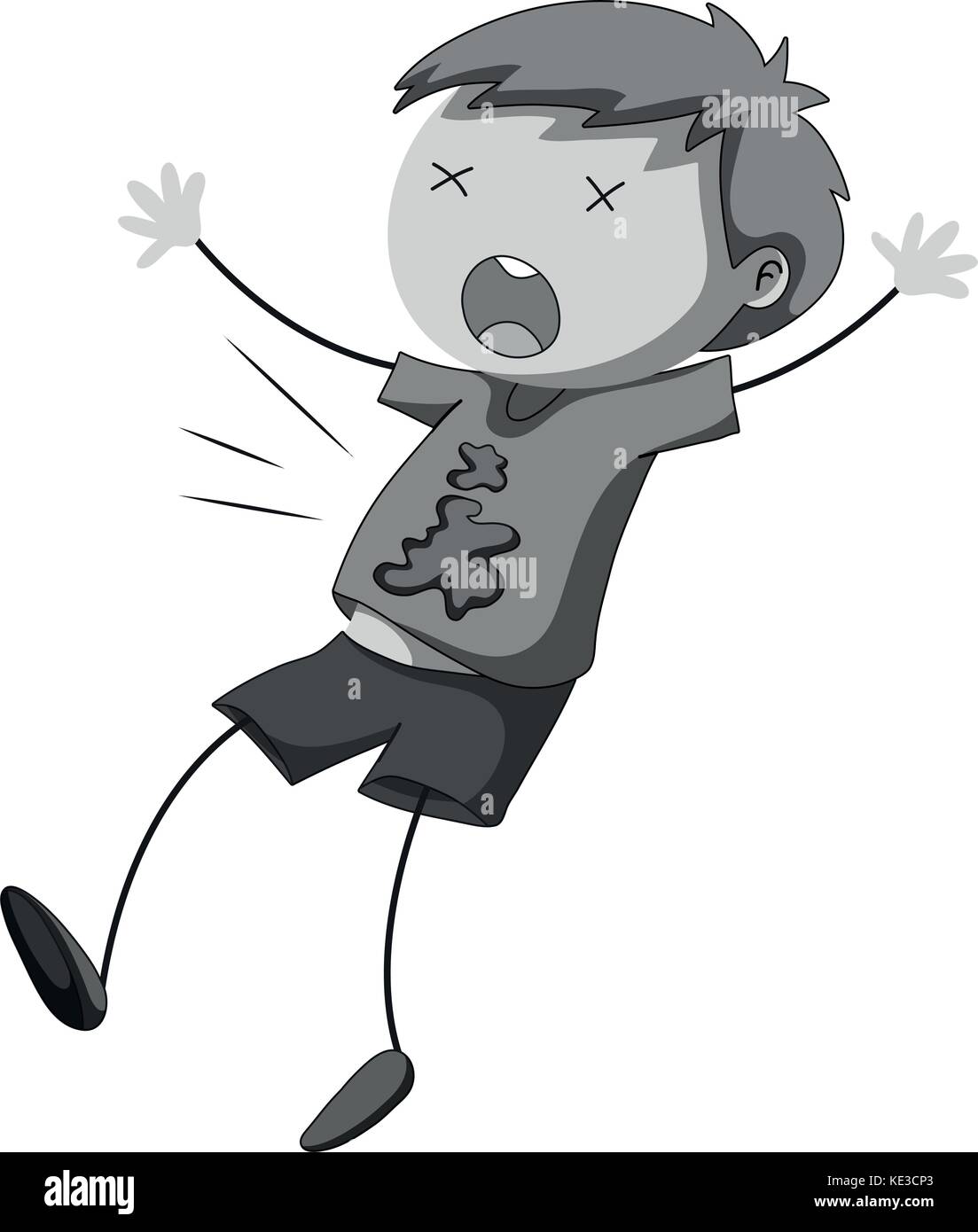 Little boy being shot illustration Stock Vector Image & Art - Alamy