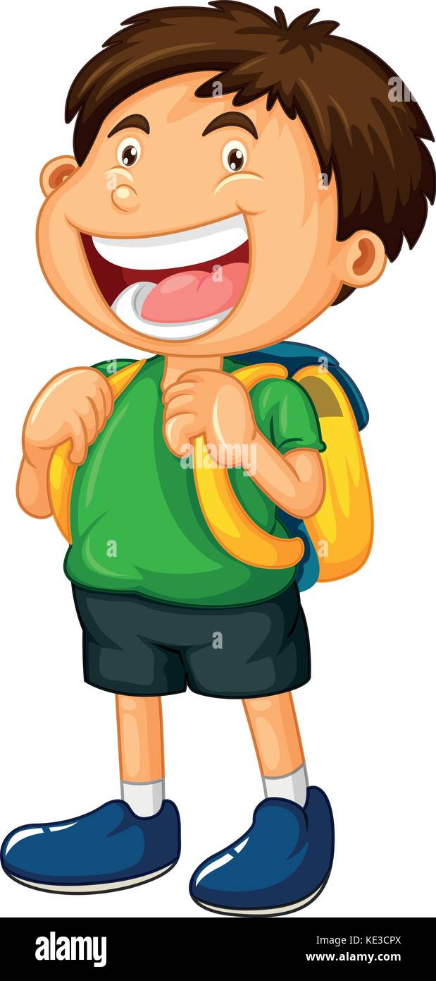 Little boy with big smile illustration Stock Vector Image & Art - Alamy
