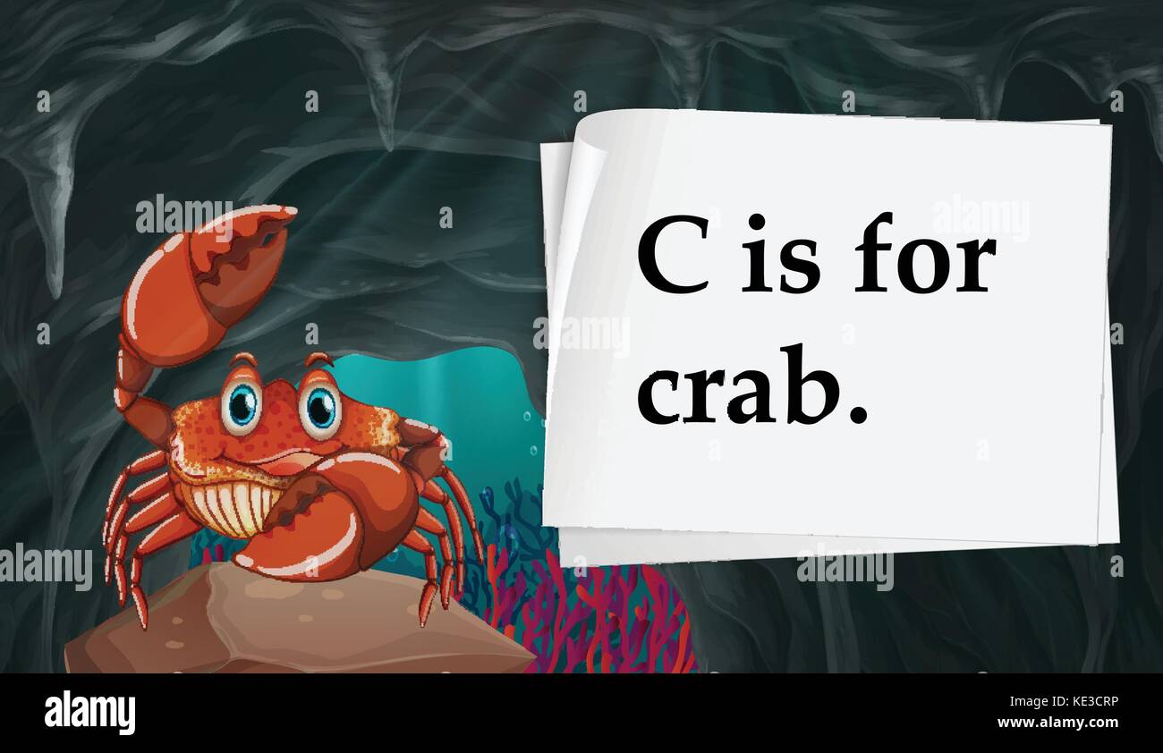 Letter C is for crab illustration Stock Vector Image & Art - Alamy