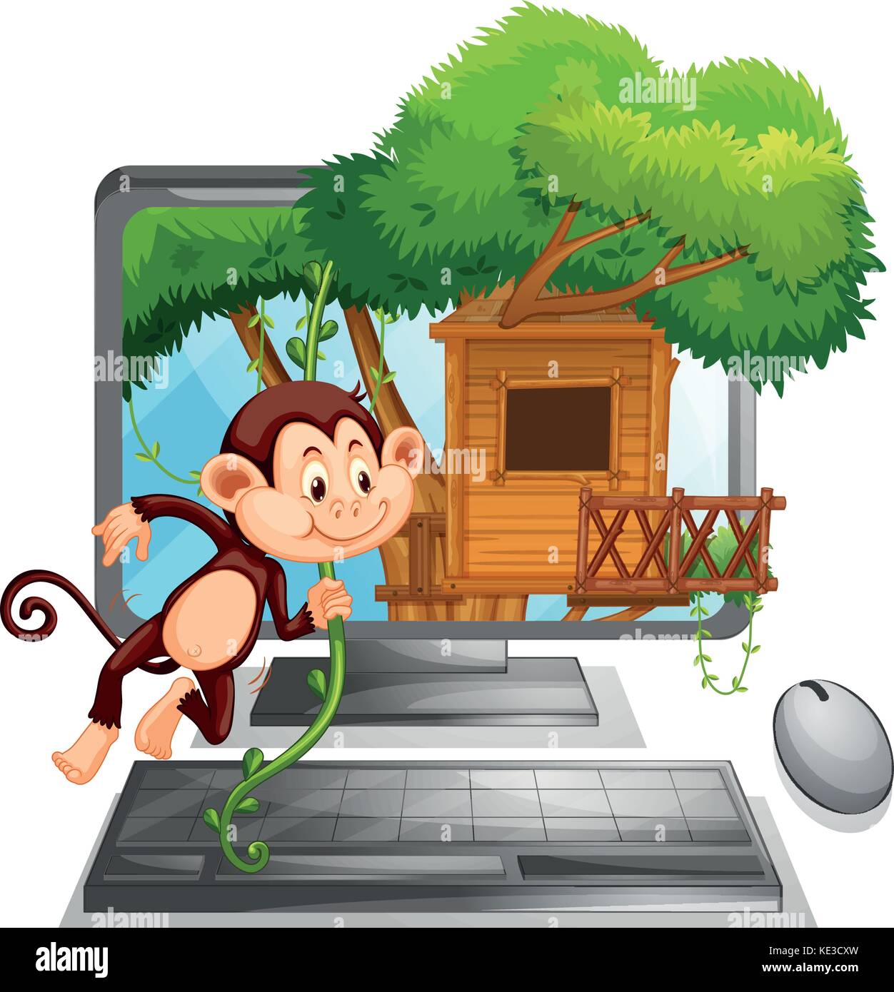 Climbing vine as screen Stock Vector Images - Alamy