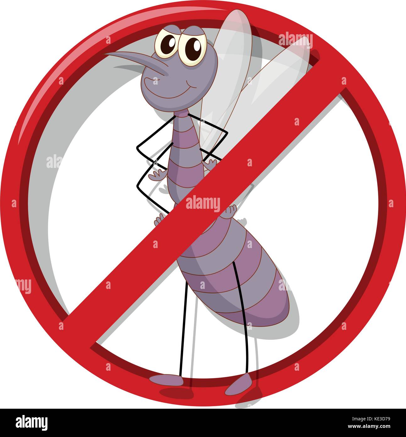 No mosquito sign on white illustration Stock Vector Image & Art - Alamy