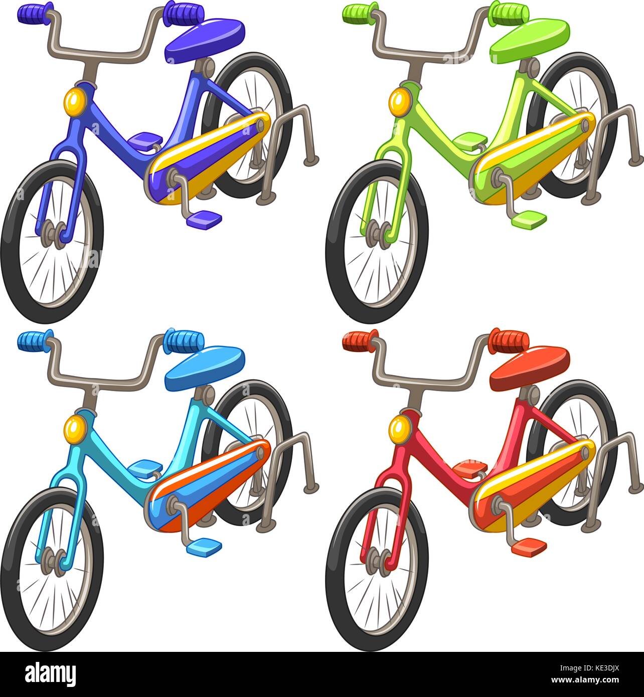 Bicycle with four wheels Stock Vector Images - Alamy