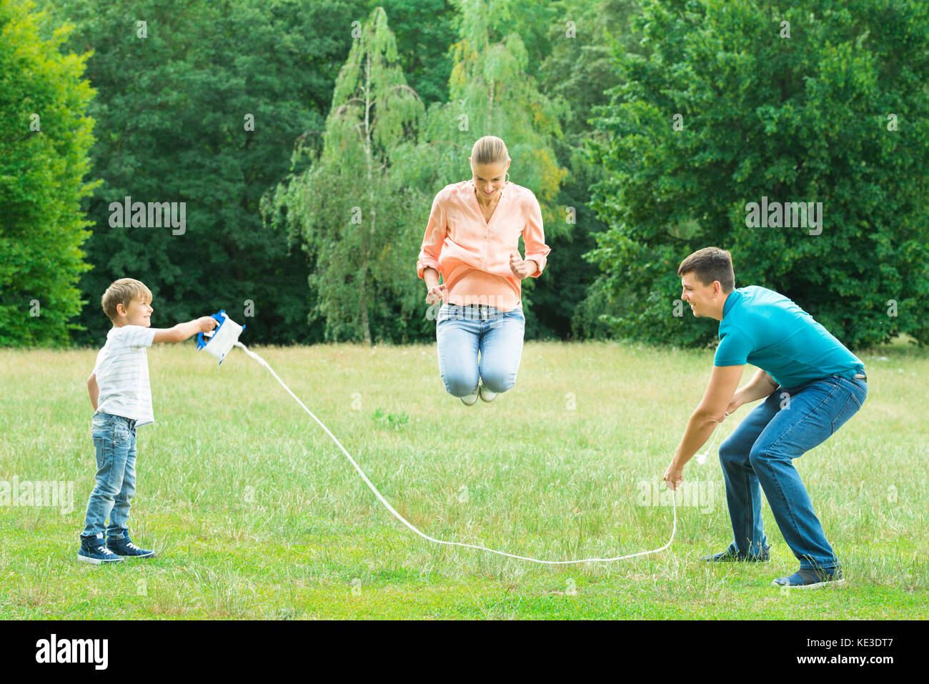 Children Skipping Rope Stock Photos & Children Skipping Rope Stock ...