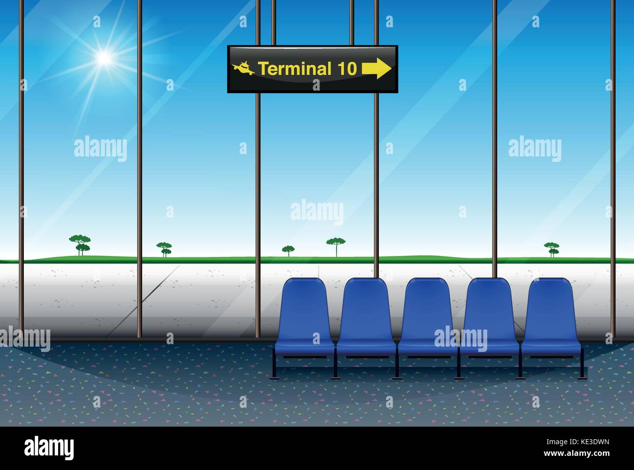 Clipart Do Terminal Do Aeroporto Airport Terminal Linear Color
