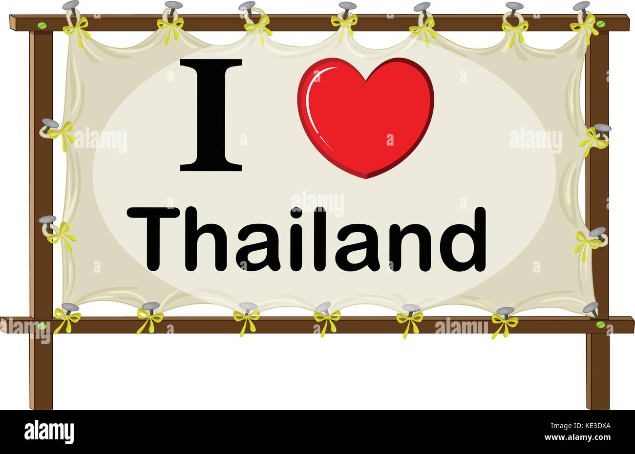 I love Thailand sign illustration Stock Vector Image & Art - Alamy