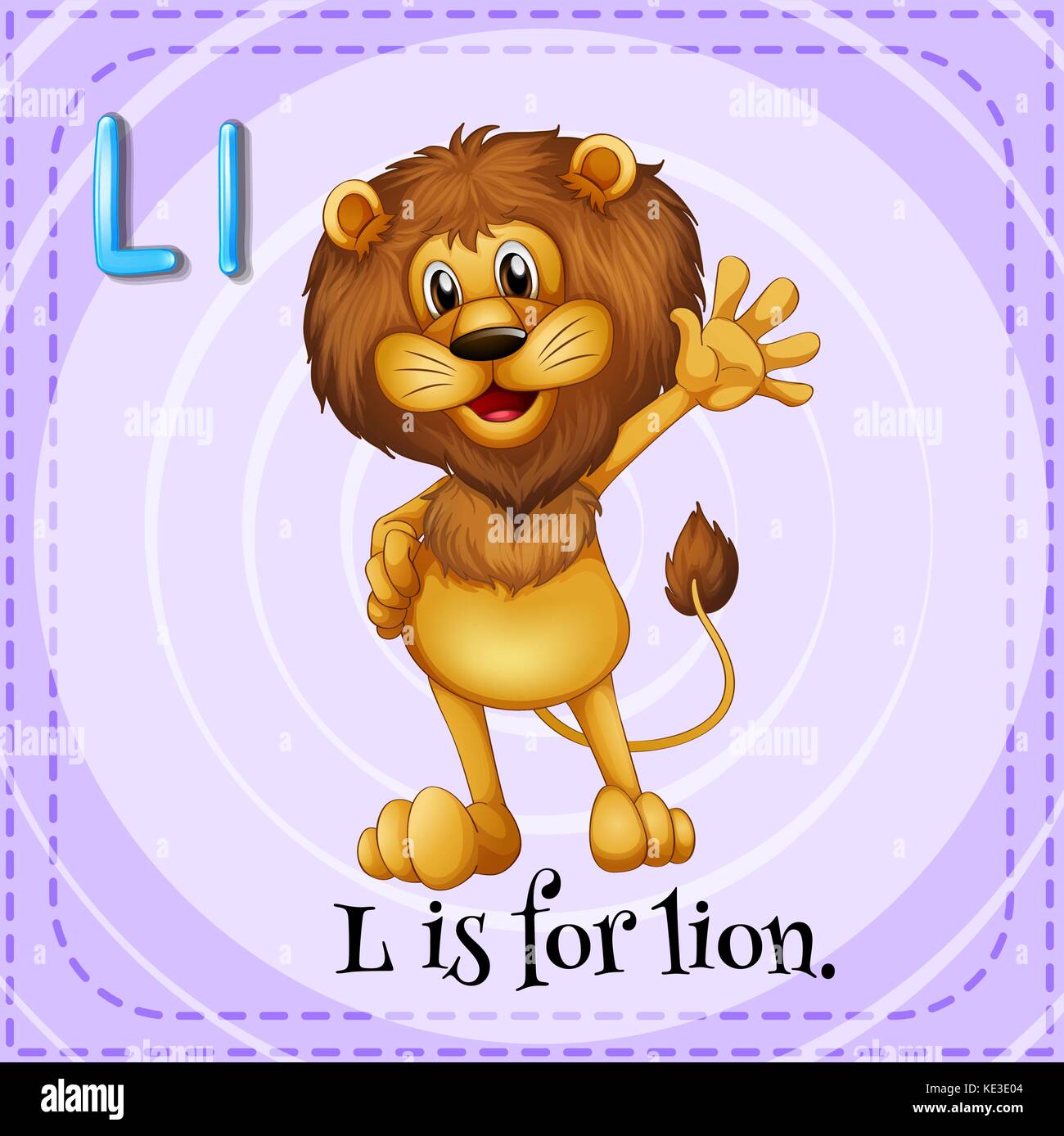 Alphabet L is for lion illustration Stock Vector Image & Art - Alamy