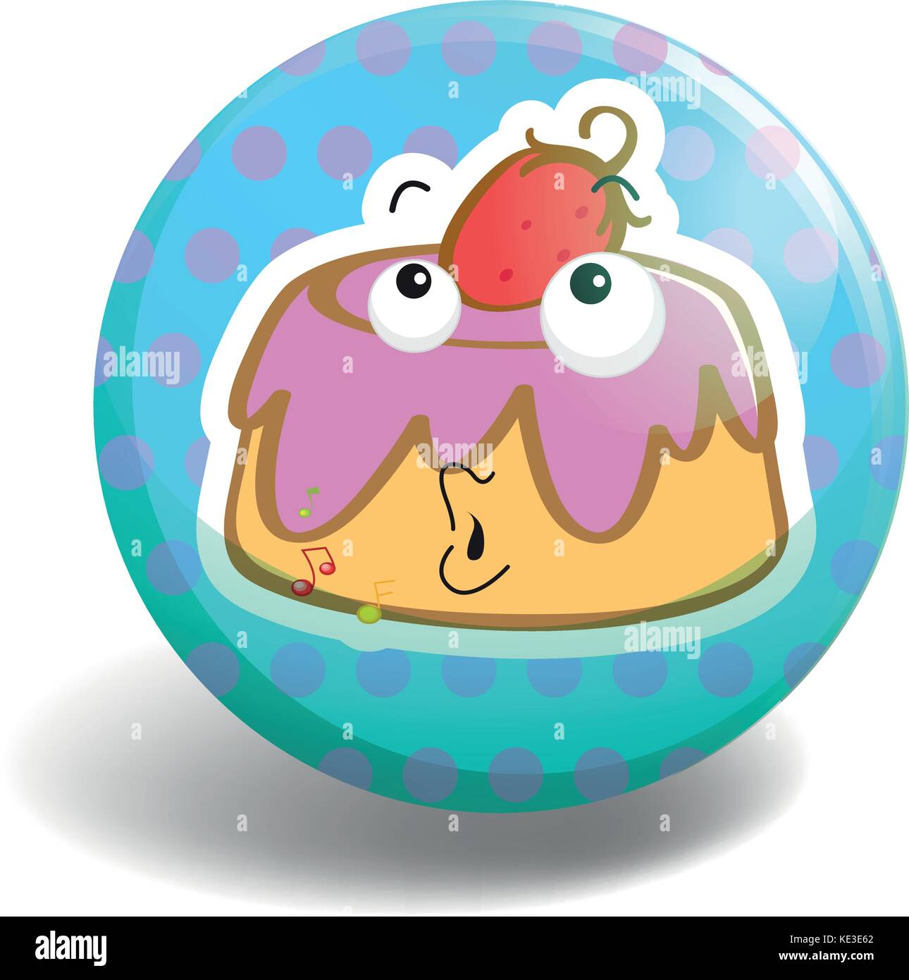 Custard on face Stock Vector Images - Alamy