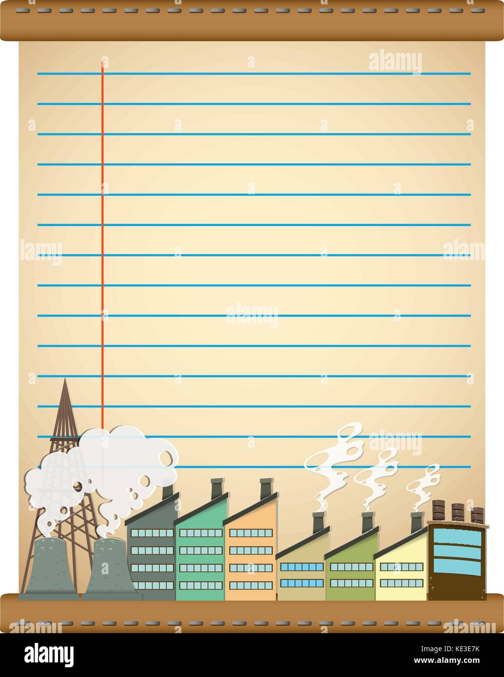 Paper design with factories illustration Stock Vector Image & Art - Alamy