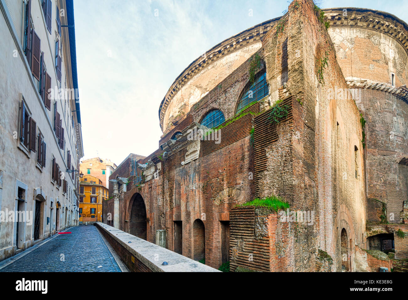 ancient buildings in street of Rome, Italy Stock Photo - Alamy