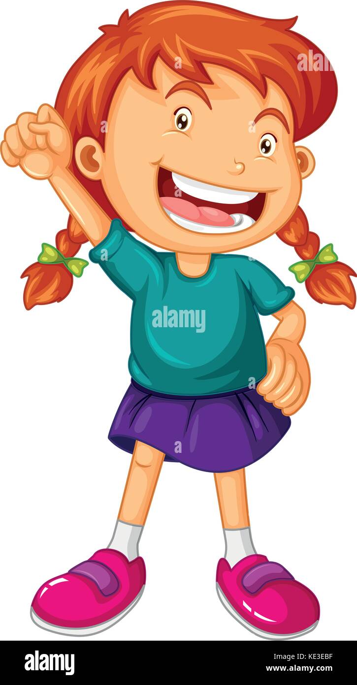 Girl with big smile illustration Stock Vector Image & Art - Alamy