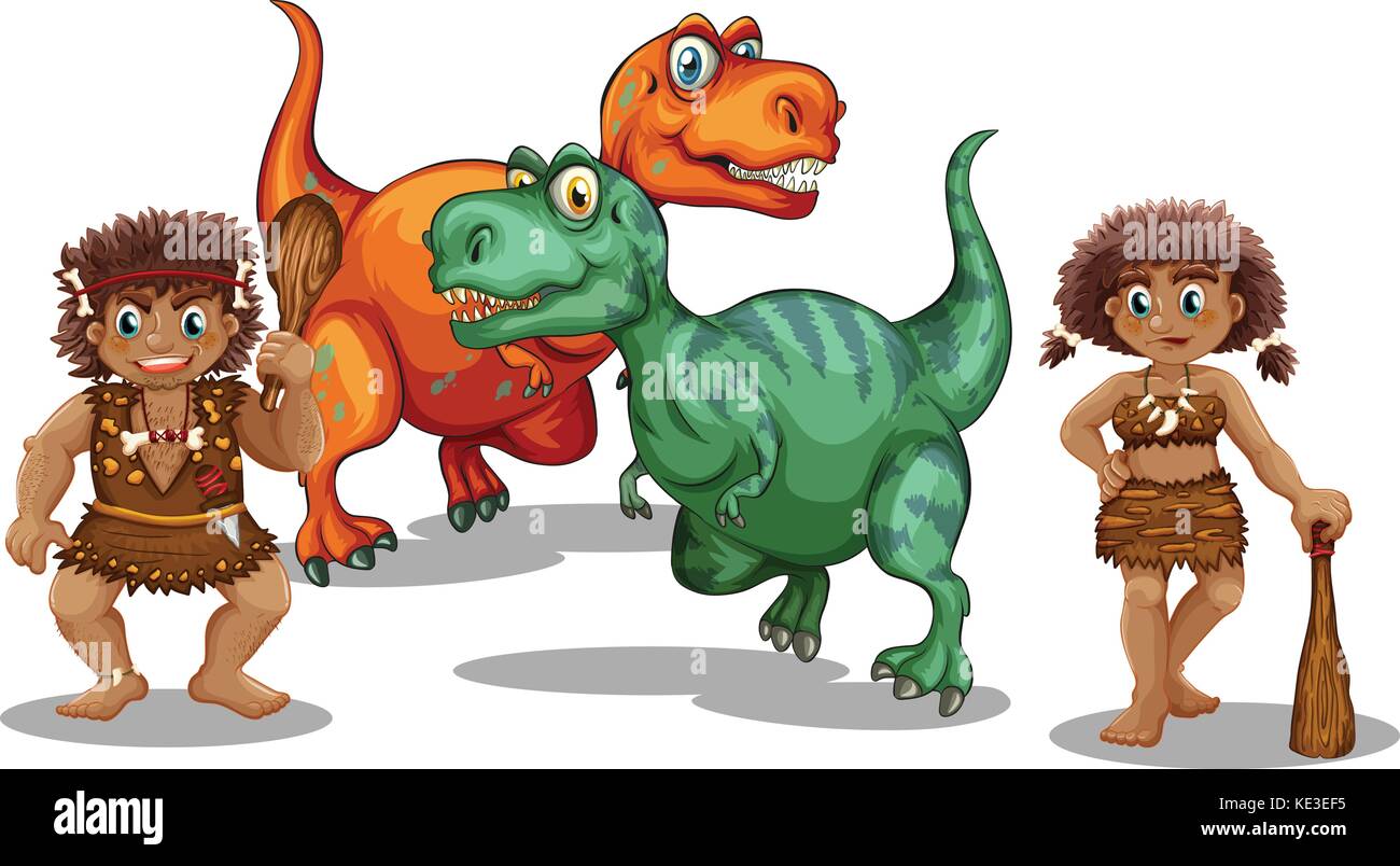 Cave people Stock Vector Images - Alamy