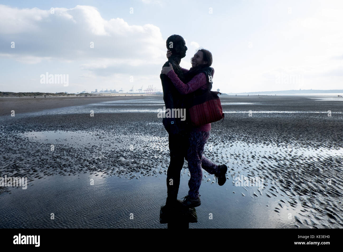 Anthony,Gormley,statues,iron,men,Another Place,art,installation,on ...