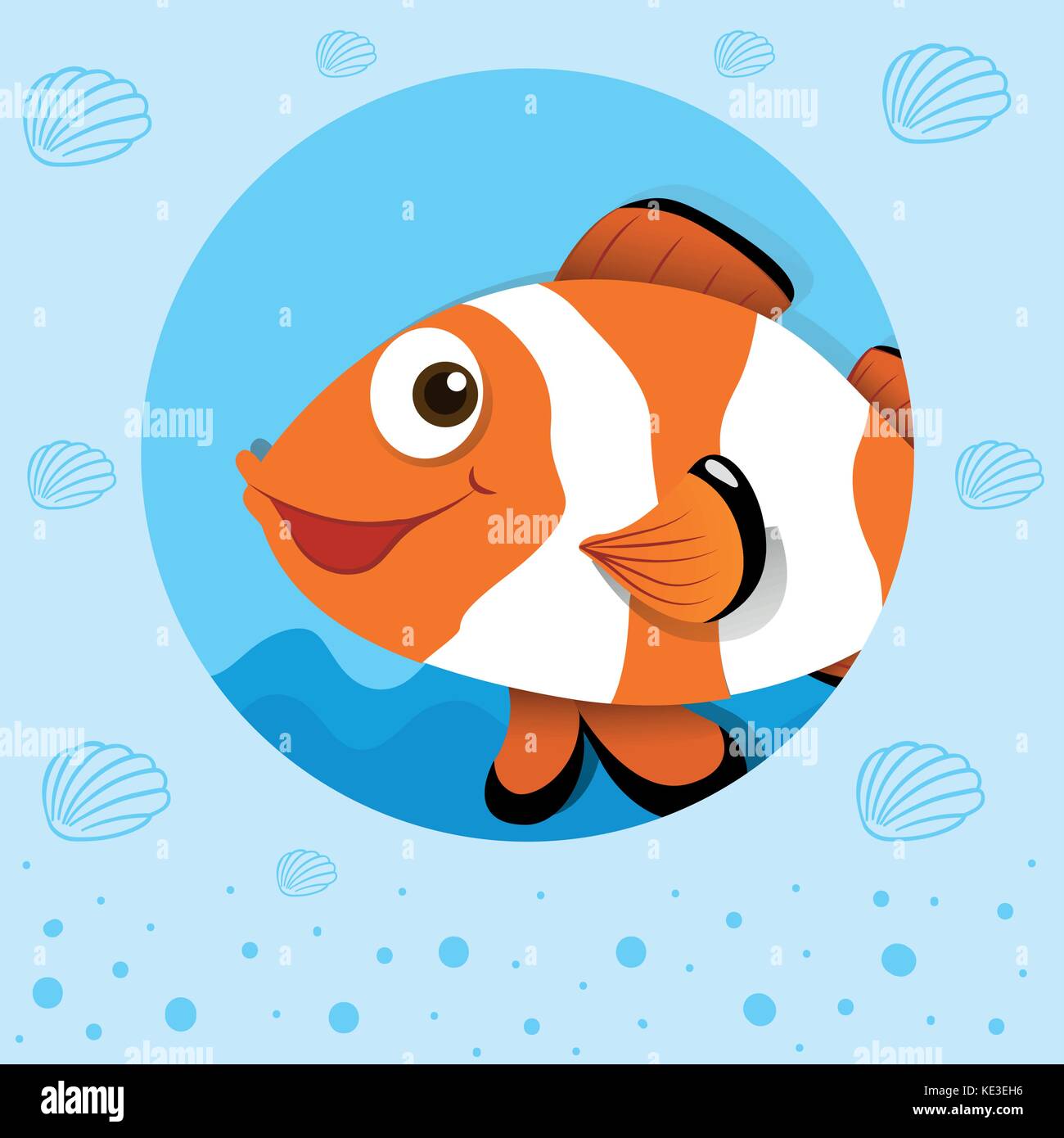 Clownfish with happy face illustration Stock Vector Image & Art - Alamy