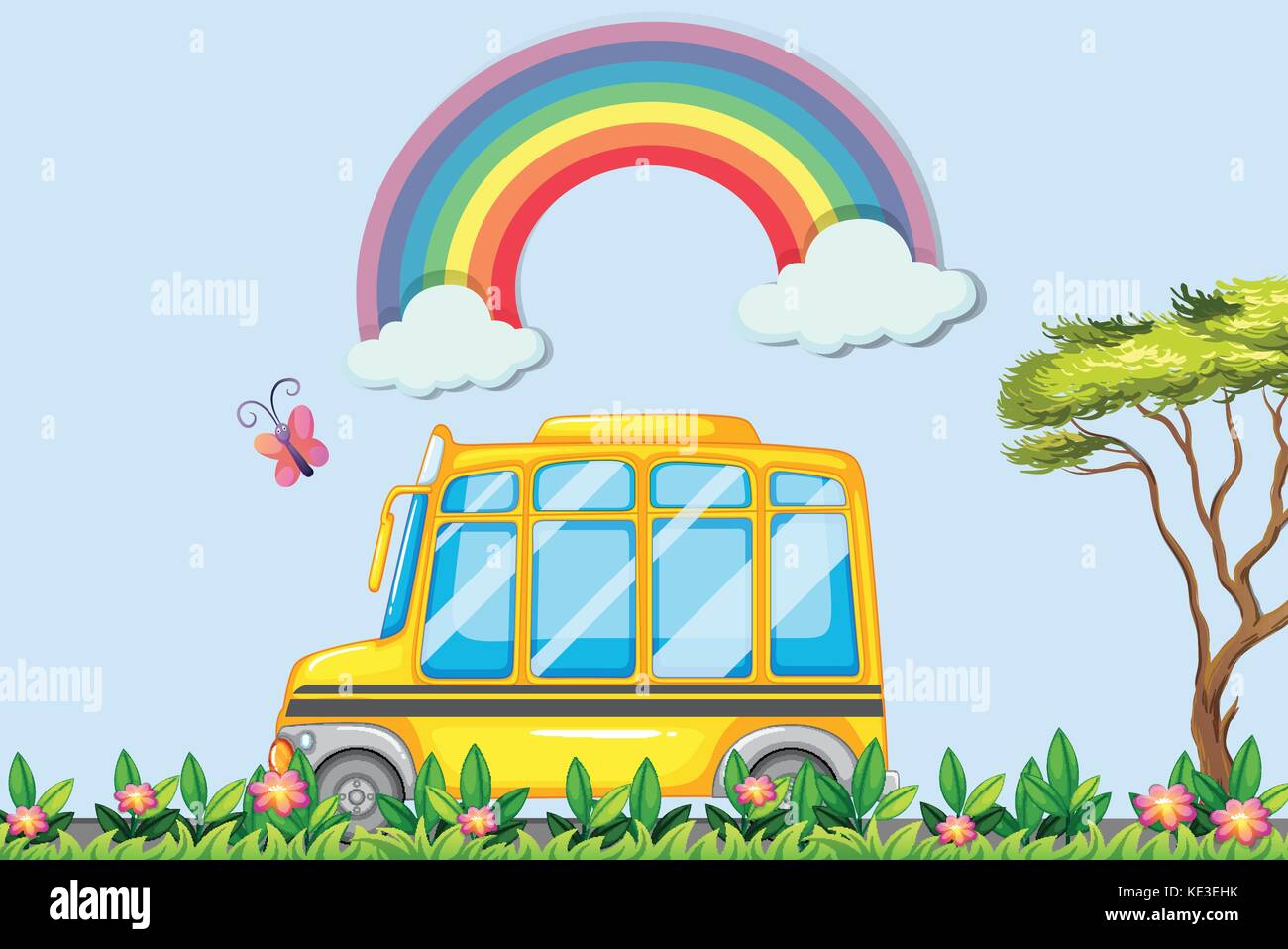 Bus park and ride Stock Vector Images - Alamy