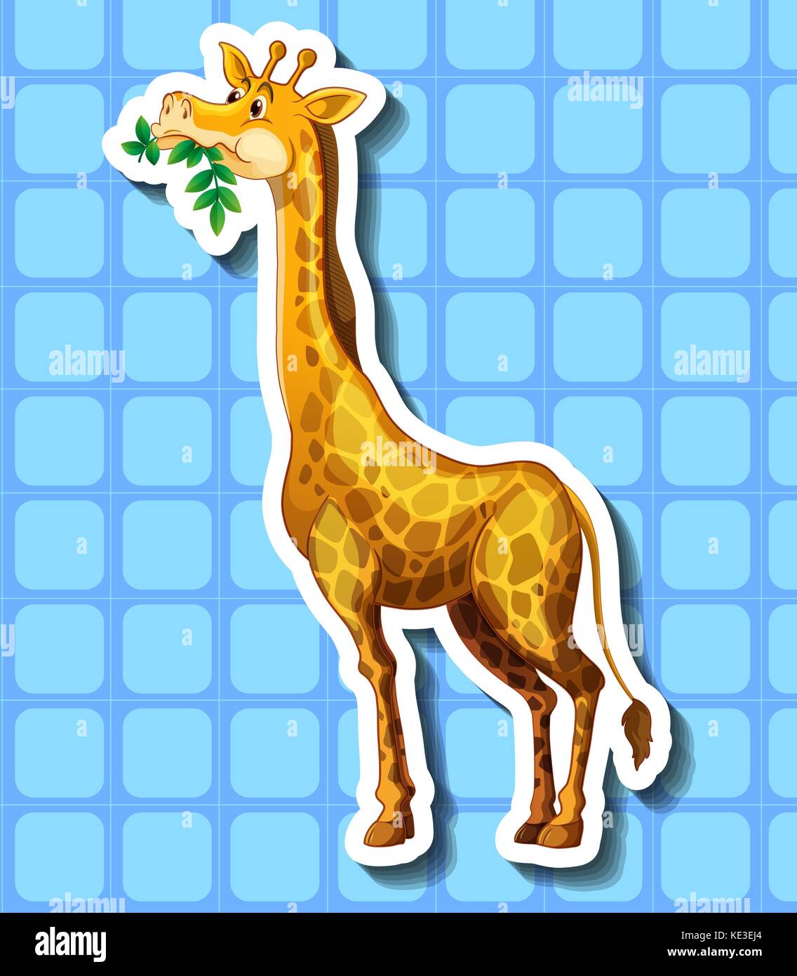 Giraffe eating leaves drawing hi-res stock photography and images - Alamy