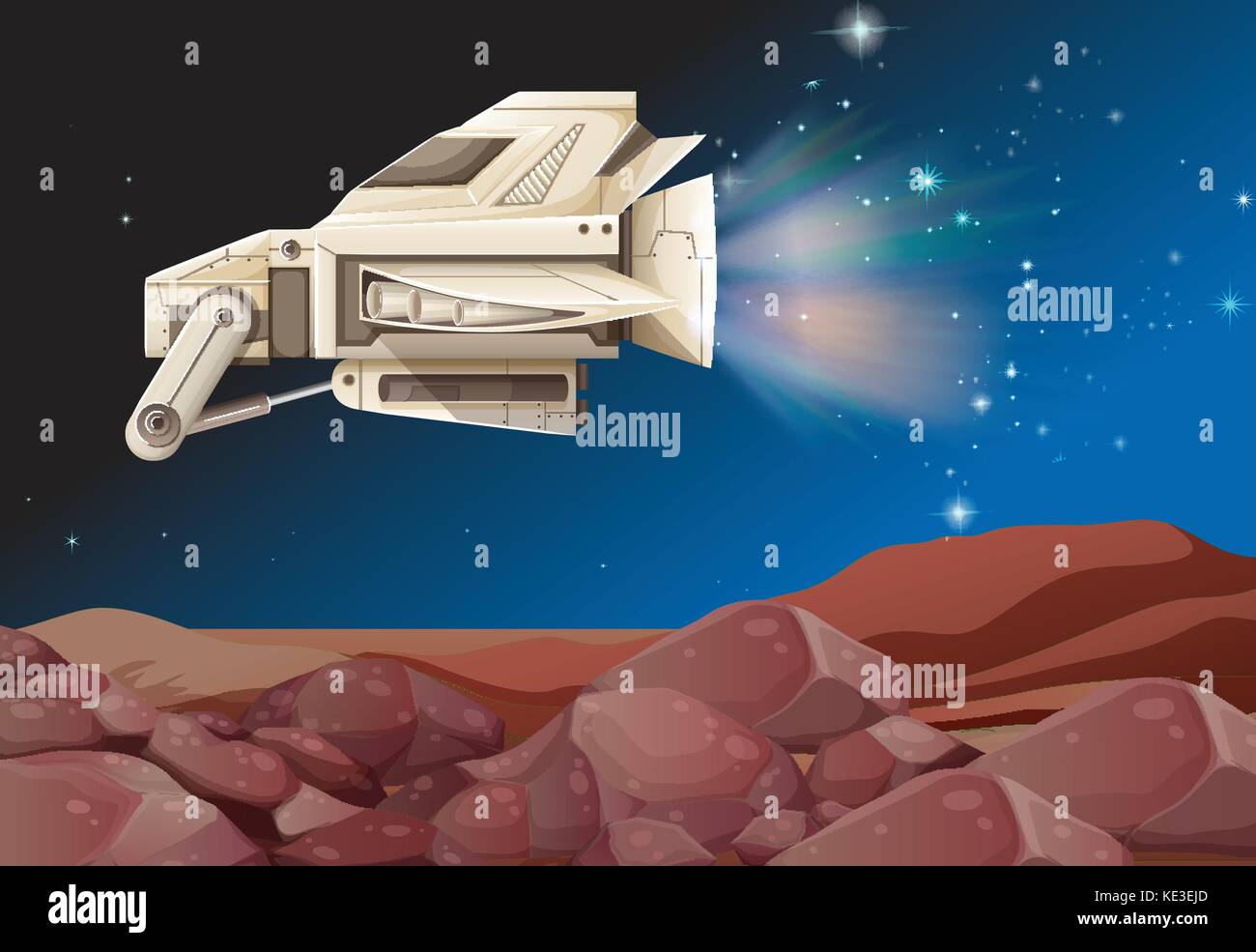 Spaceship flying clipart hi-res stock photography and images - Alamy