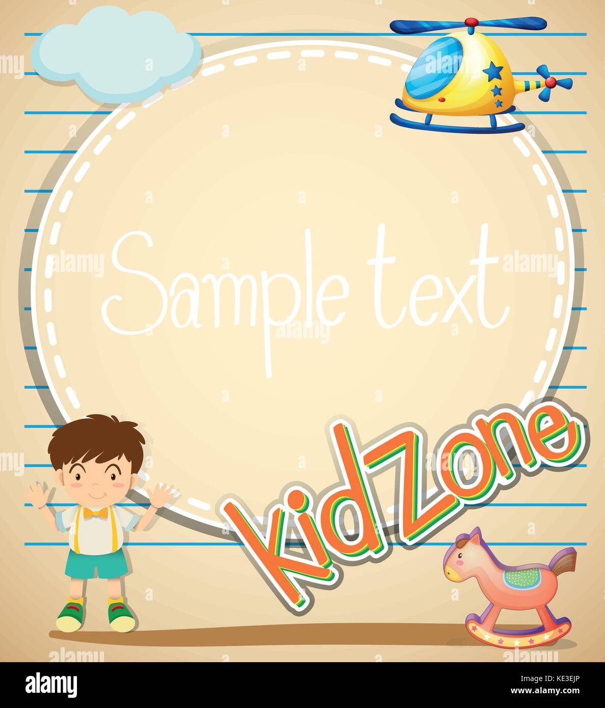 Border design with boy and toys illustration Stock Vector Image & Art ...