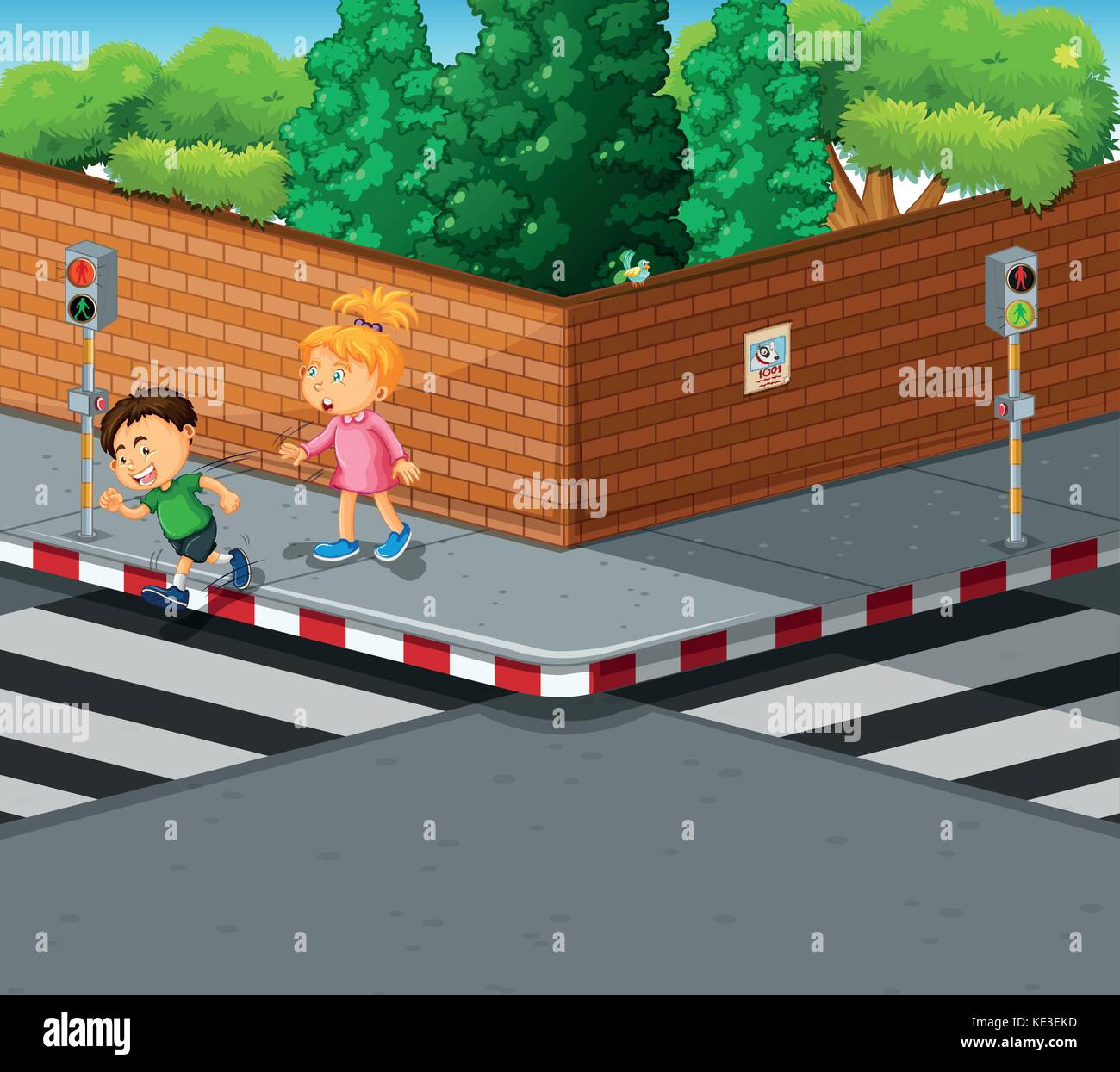 Corner street boy Stock Vector Images - Alamy