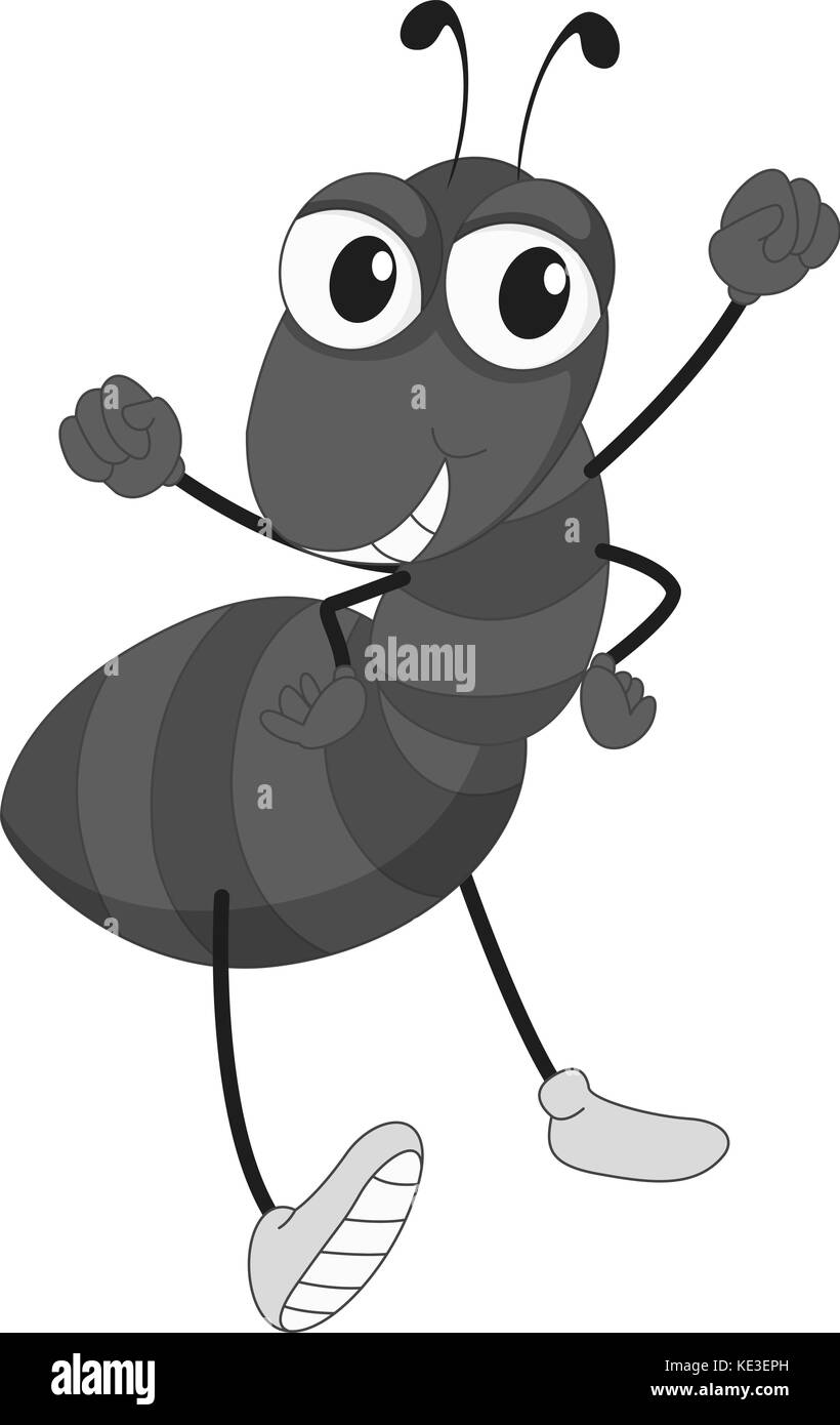 Little ant stretching arms illustration Stock Vector Image & Art - Alamy