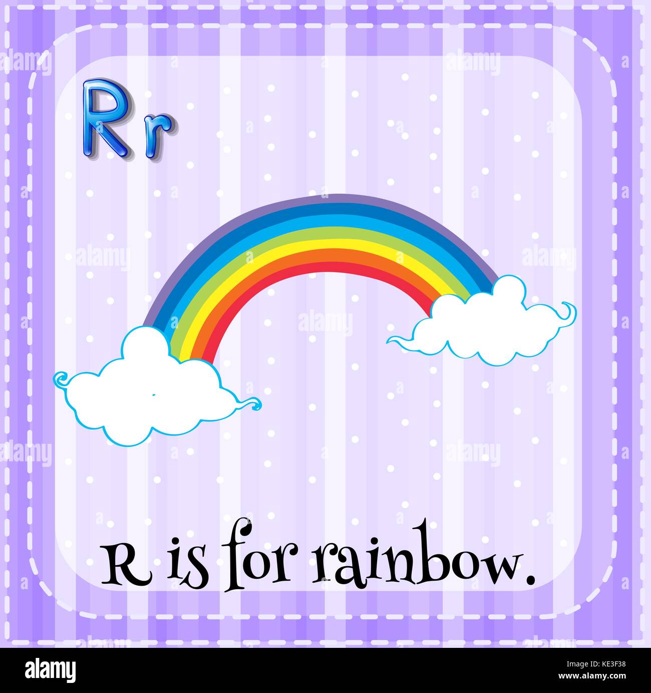 Flashcard letter R is for rainbow illustration Stock Vector Image & Art ...
