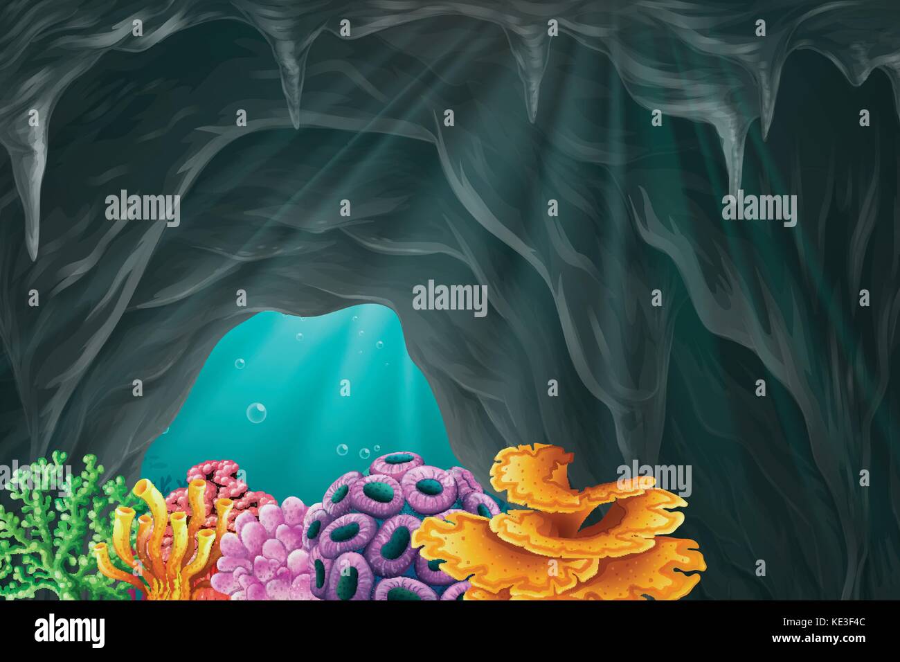 Underwater Cave Clipart