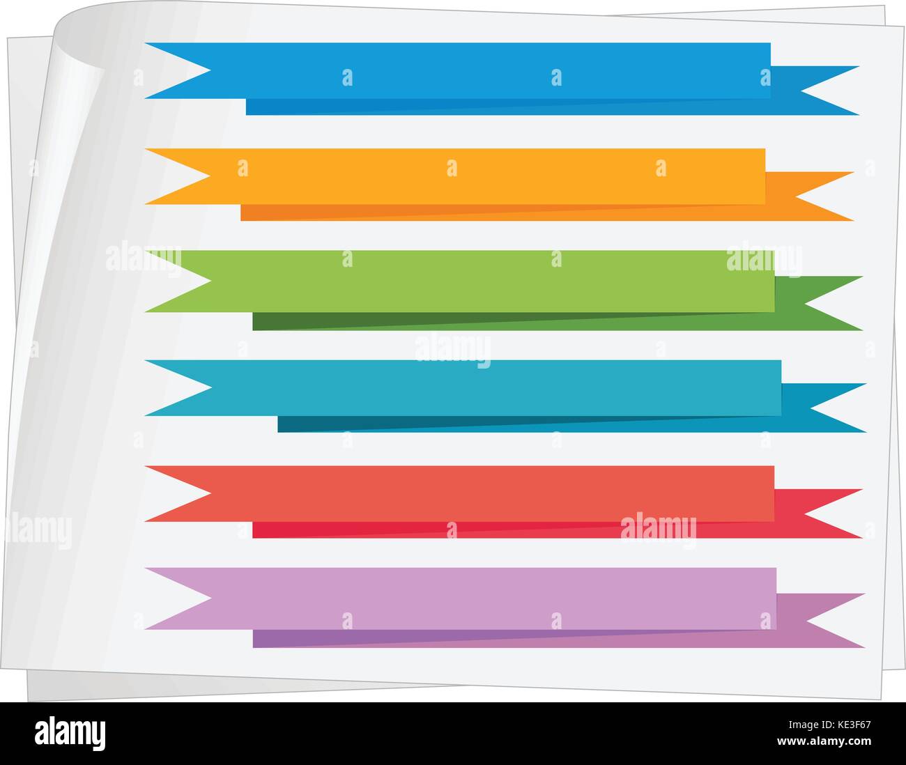 Label templates with colorful ribbons illustration Stock Vector Image ...