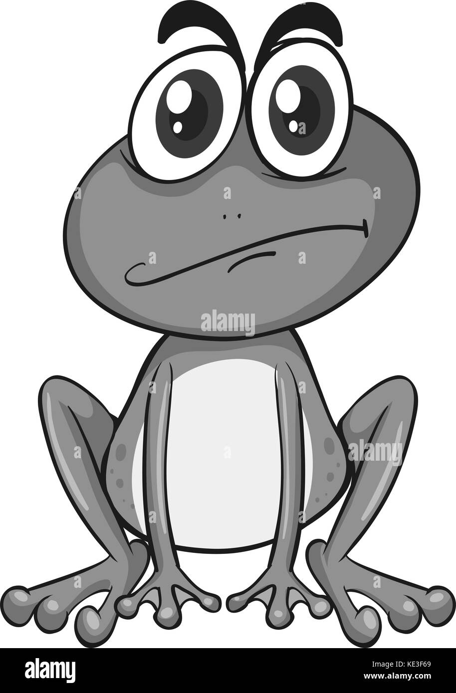 Little frog with thick eyebrows illustration Stock Vector Image & Art ...