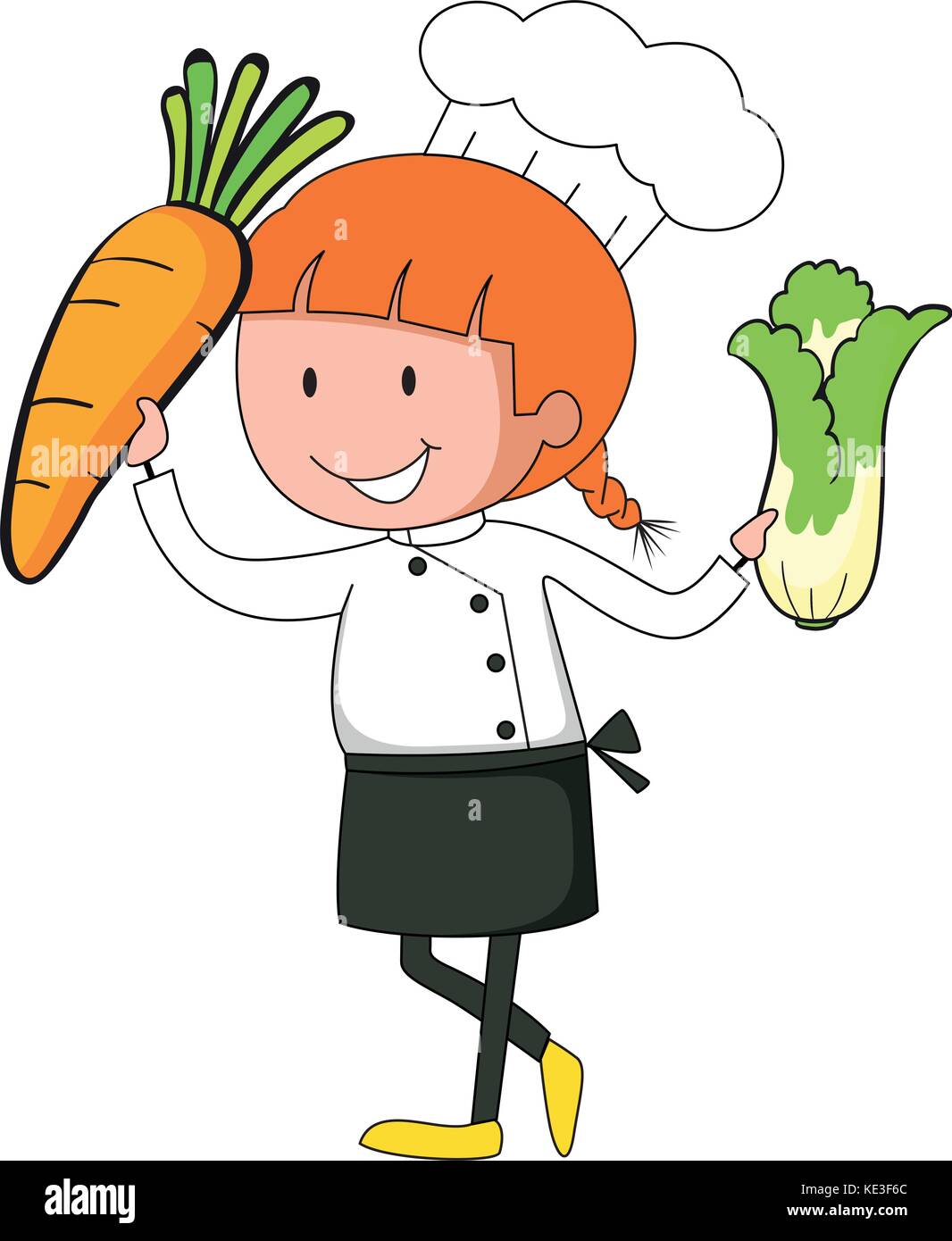 Chef holding in hands Stock Vector Images - Alamy