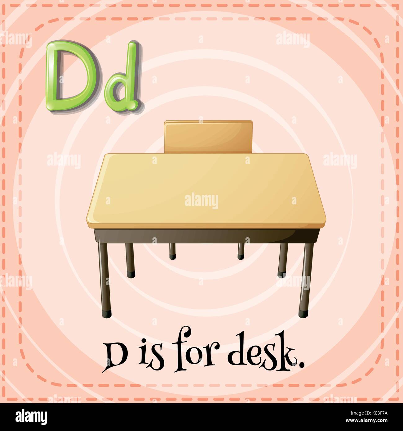 Alphabet D is for desk illustration Stock Vector Image & Art - Alamy
