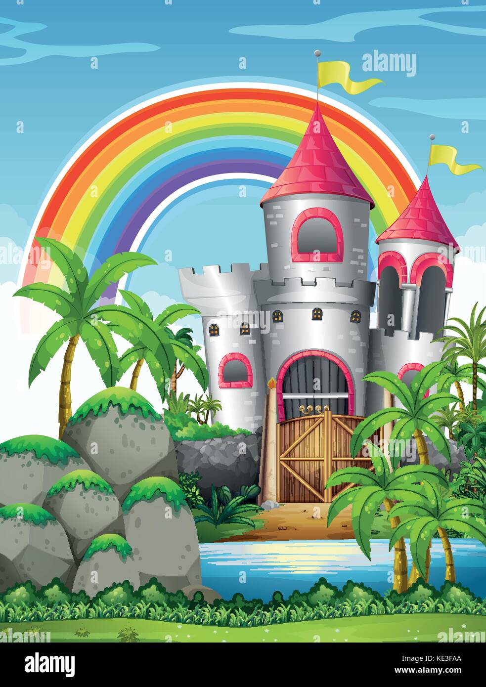 Castle rock land Stock Vector Images - Alamy