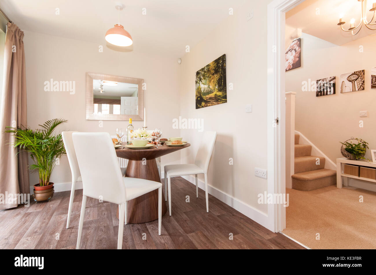 Dining kitchen and hallway Stock Photo - Alamy
