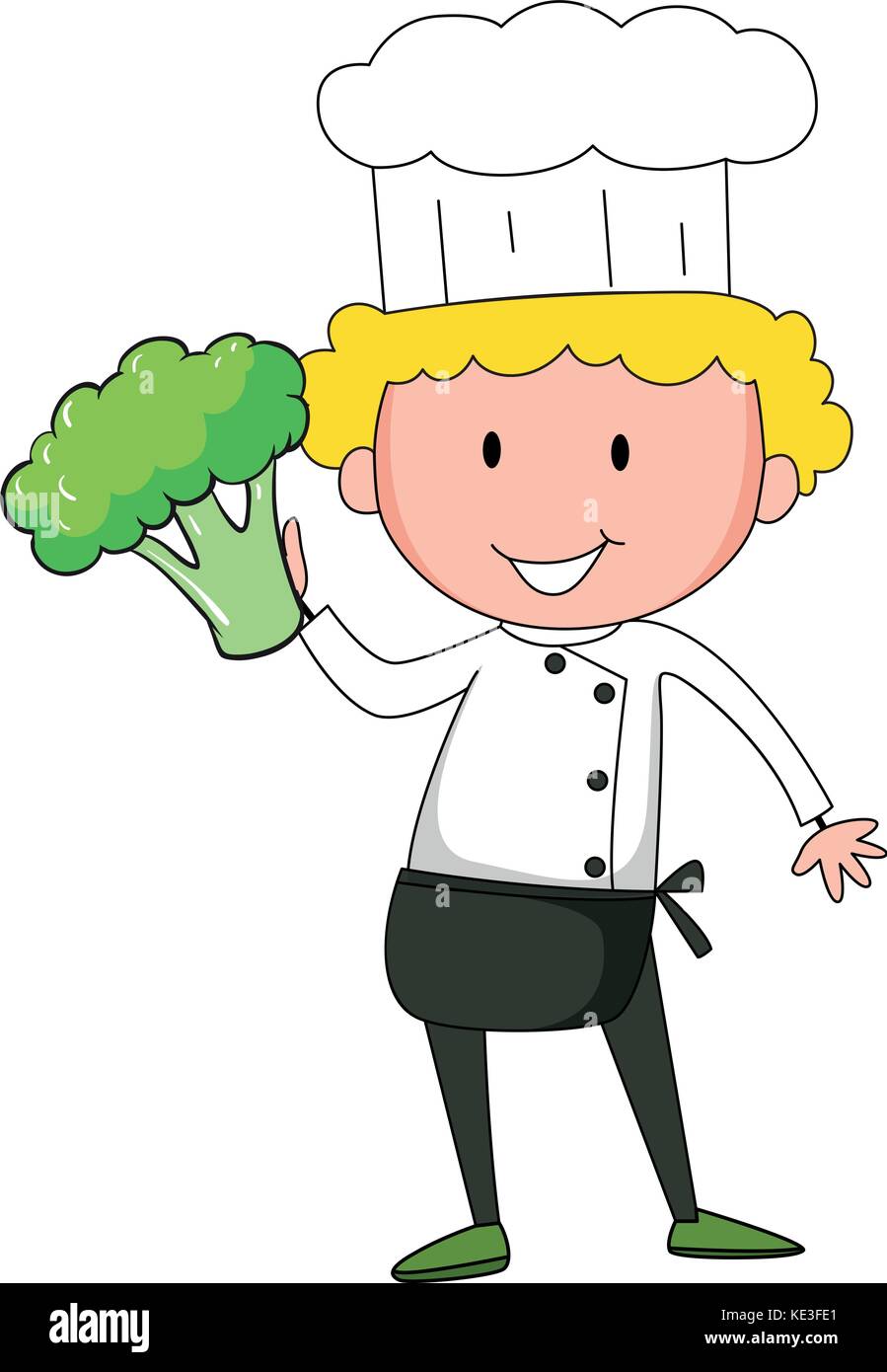 One broccoli illustration vector Stock Vector Images - Alamy