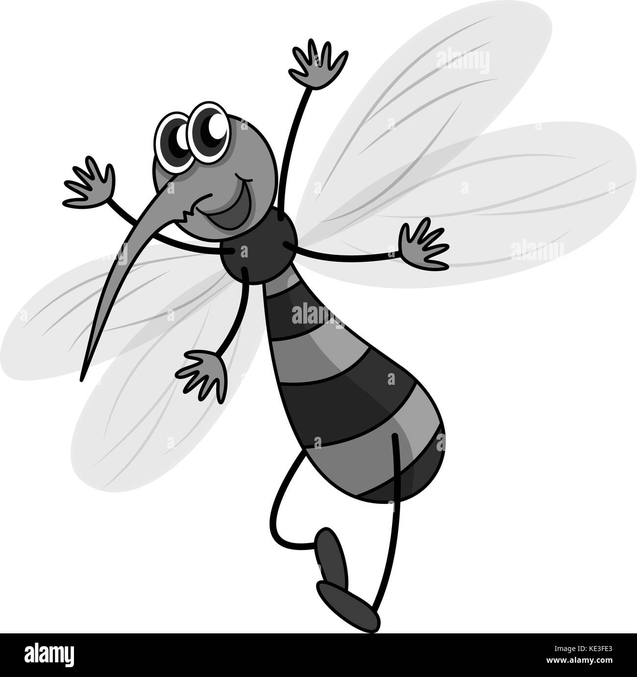 Flying Mosquito Cartoon