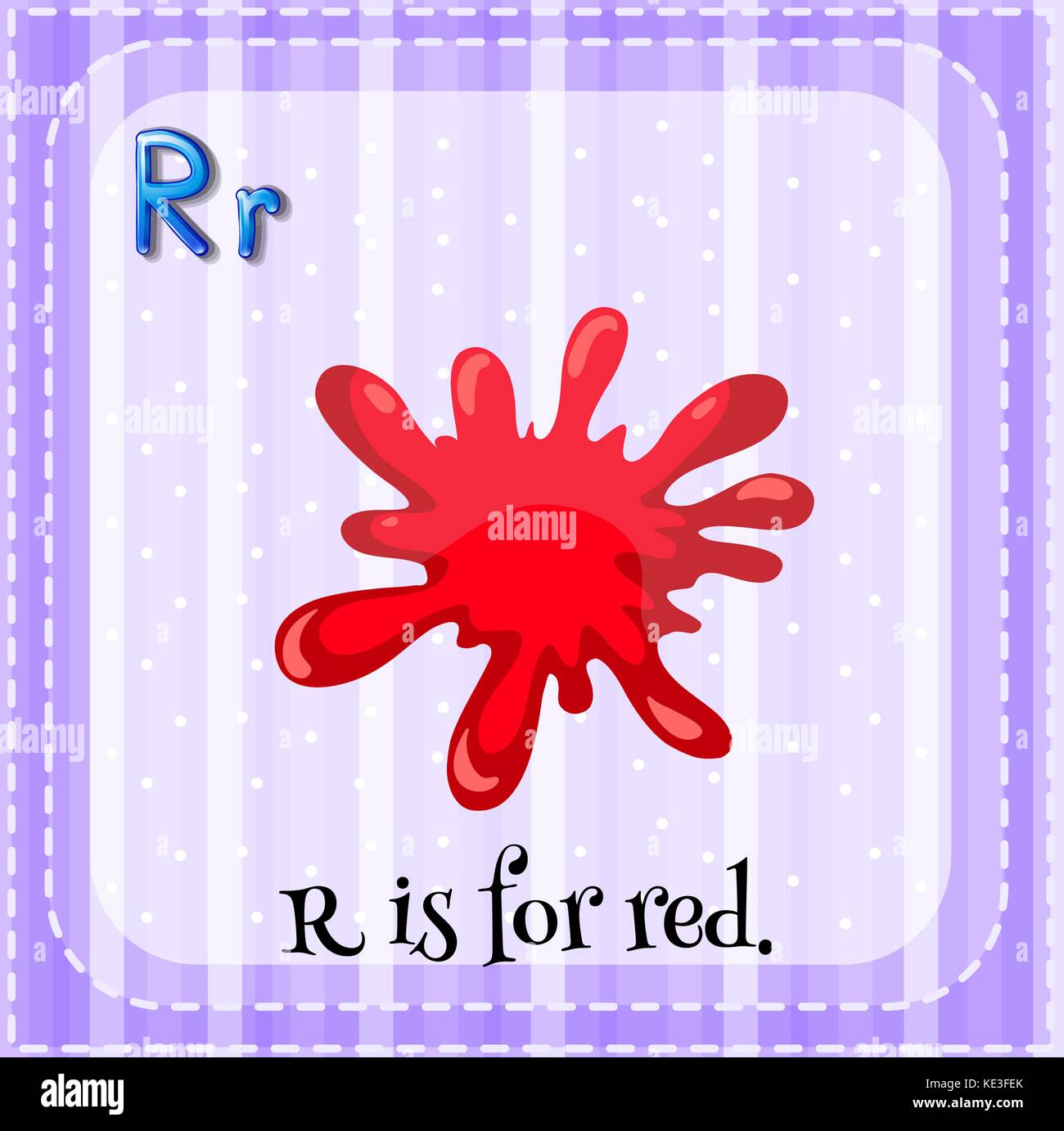 Flashcard of letter R illustration Stock Vector Image & Art - Alamy