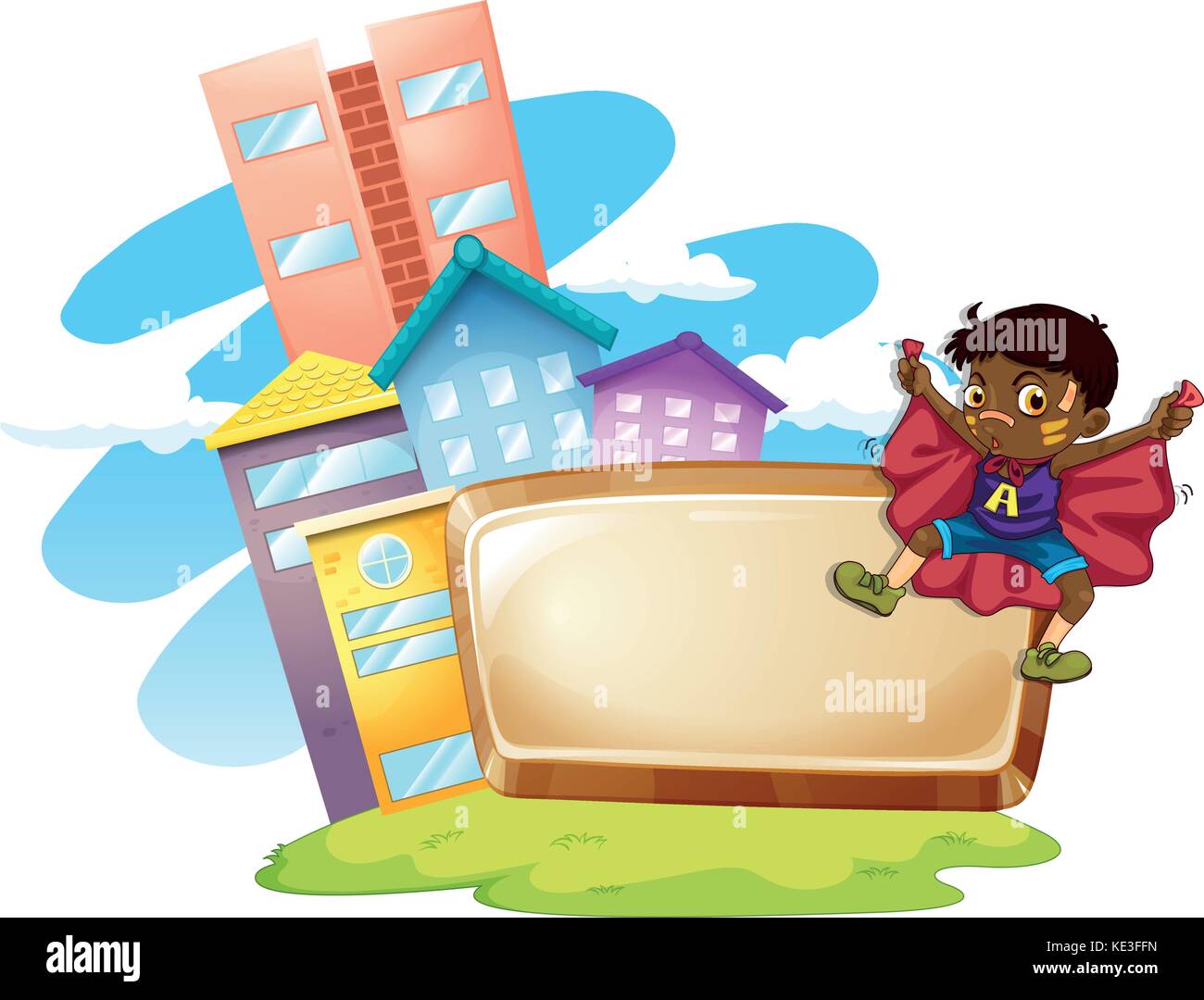 Cartoon bulletin board isolated illustration hi-res stock photography ...