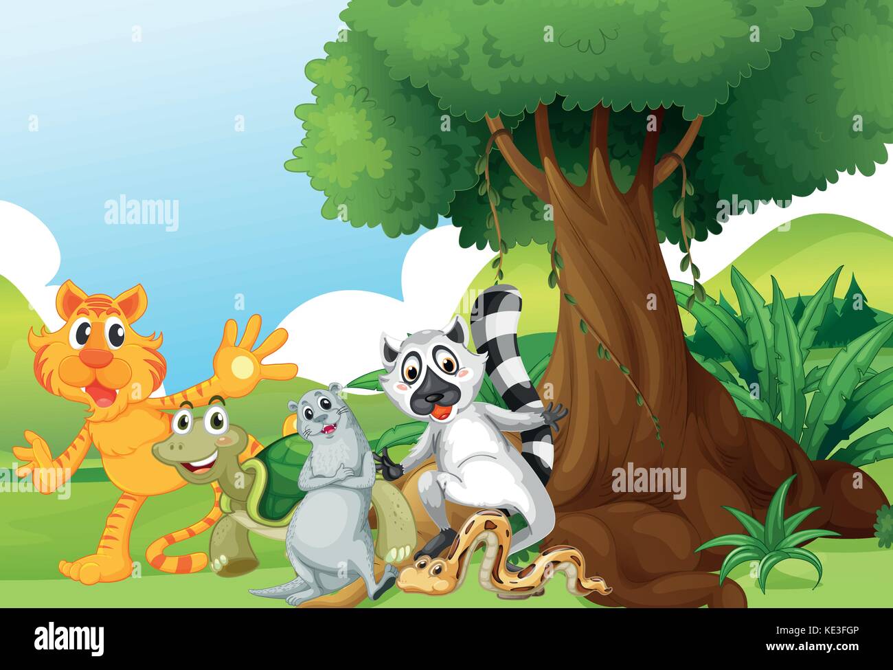 Tiger under Stock Vector Images - Alamy