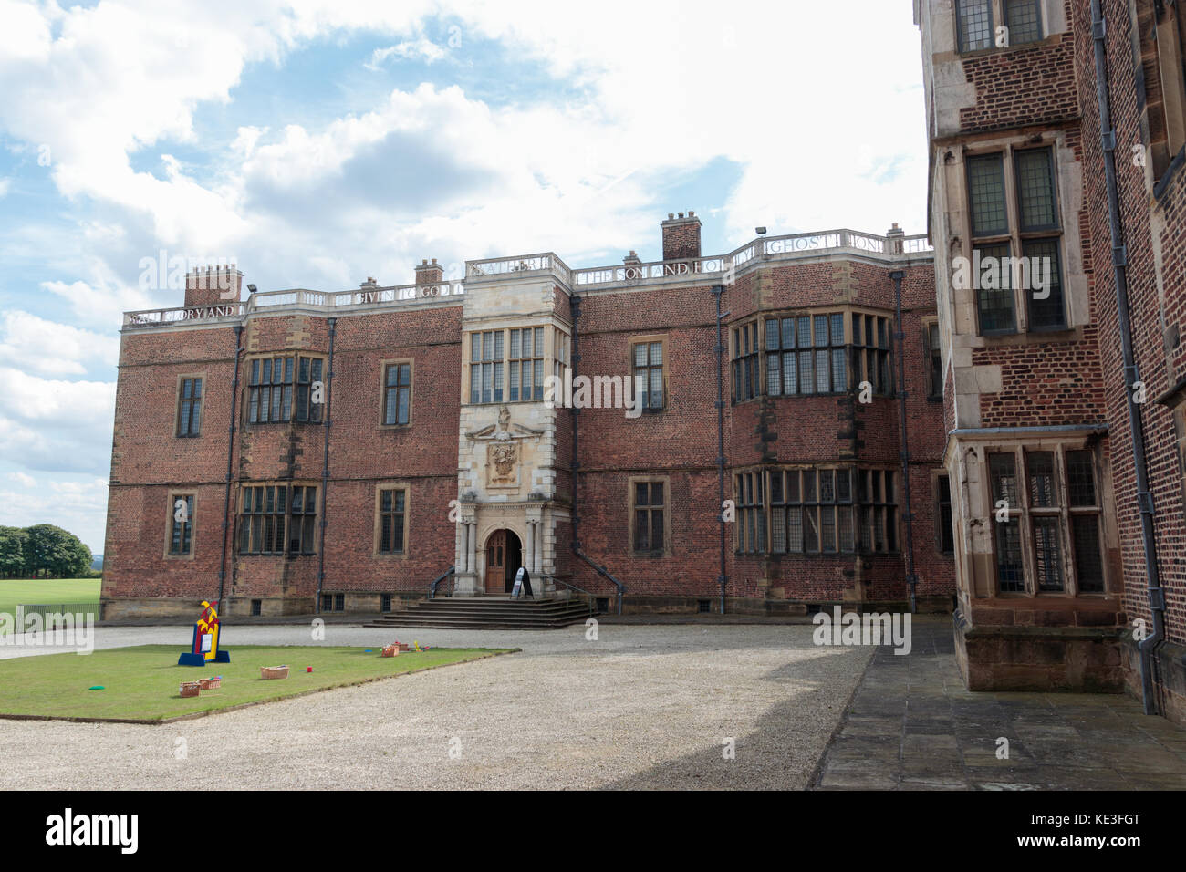 Shot of Temple Newsam House, Leeds, Yorkshire, showing one wing and the ...