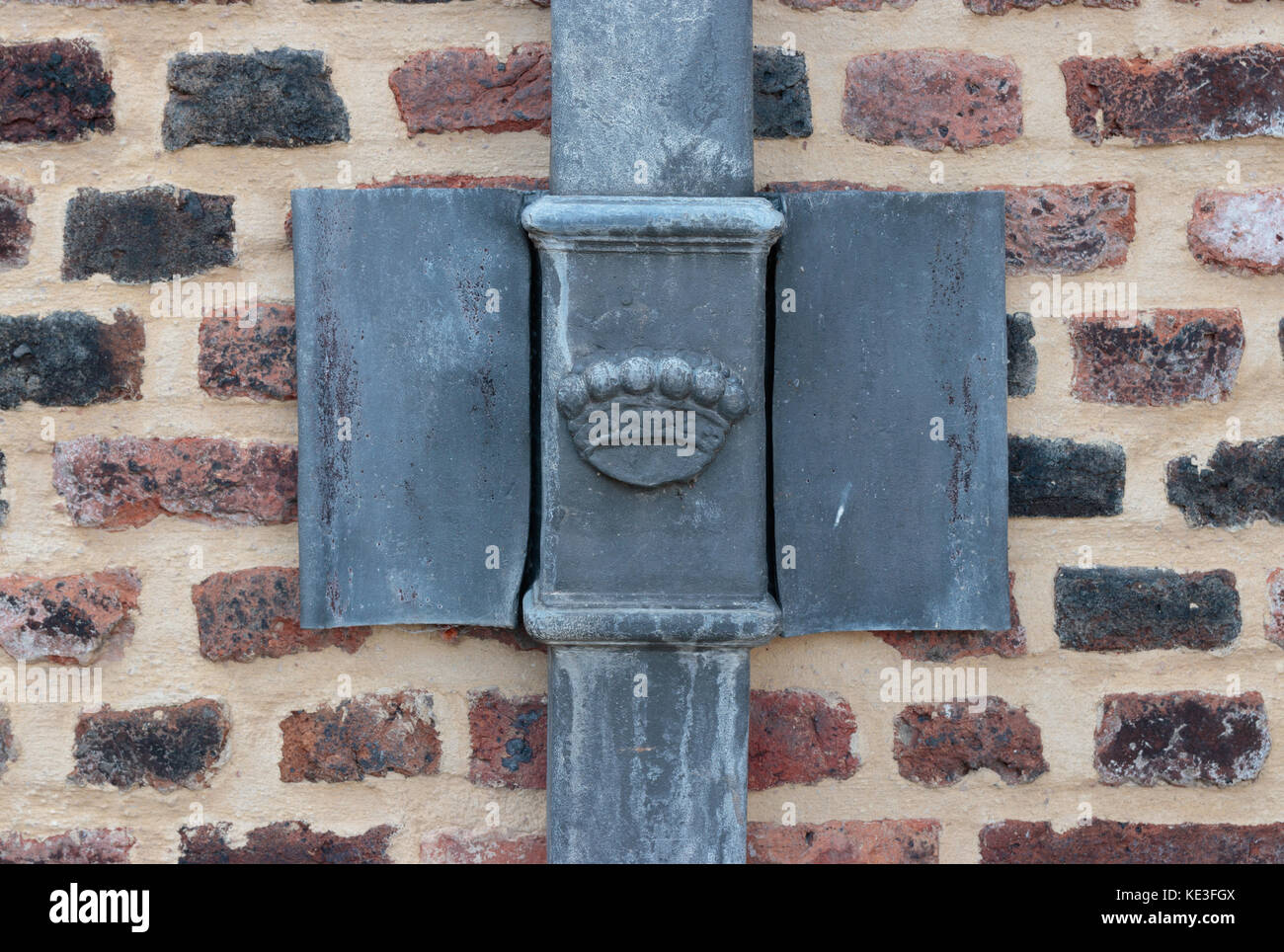 Detail of lead drain pipe fitted to Temple Newsam House, Leeds ...