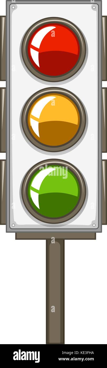 Traffic lights with pole illustration Stock Vector Image & Art - Alamy